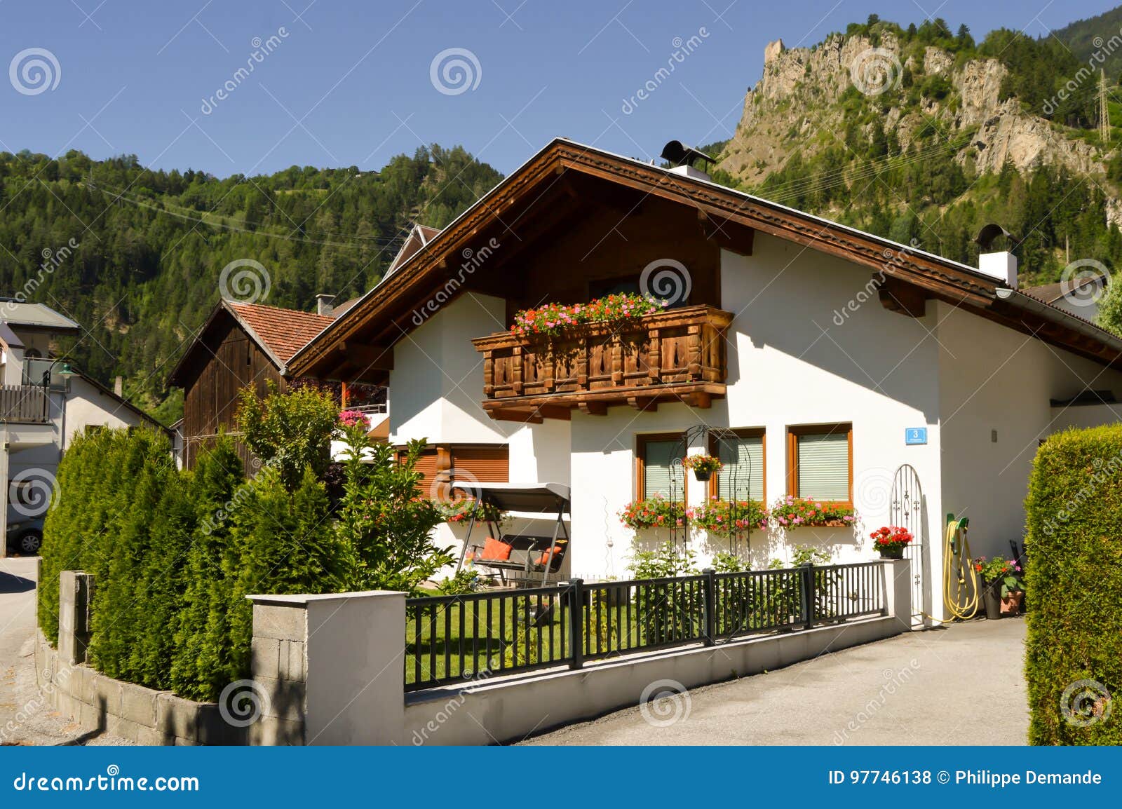 View of a Typical Austrian Tyrolean Cottage Editorial Stock Photo ...