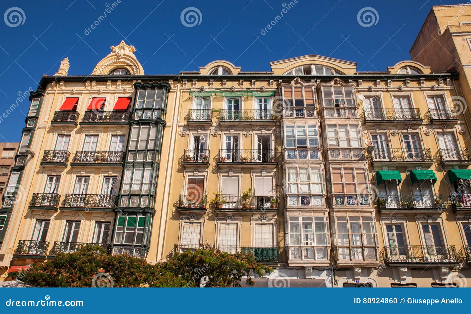 View of Typical Building of Santander Editorial Image - Image of spain ...