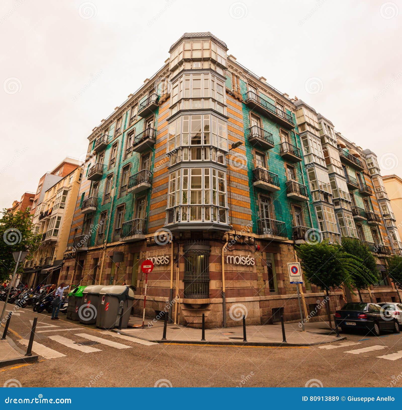 View of Typical Building of Santander Editorial Stock Image - Image of ...