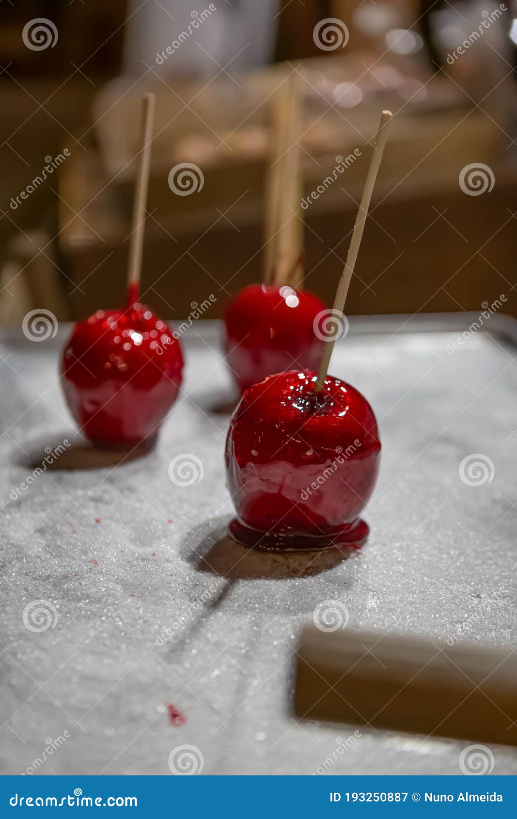 View of Typical Candy for Couples of Lovers To Offer, Apple of Love ...