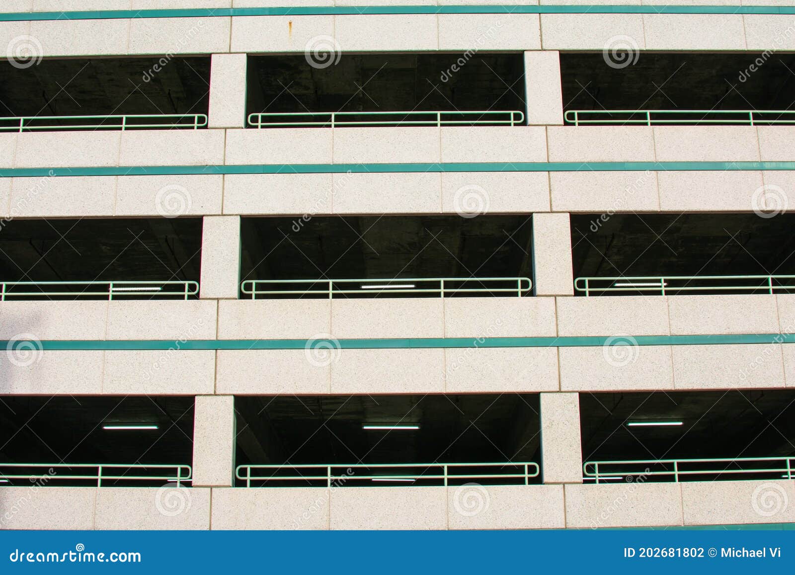 View of Typical Multi Level Parking Garage Facade and Exterior Stock ...