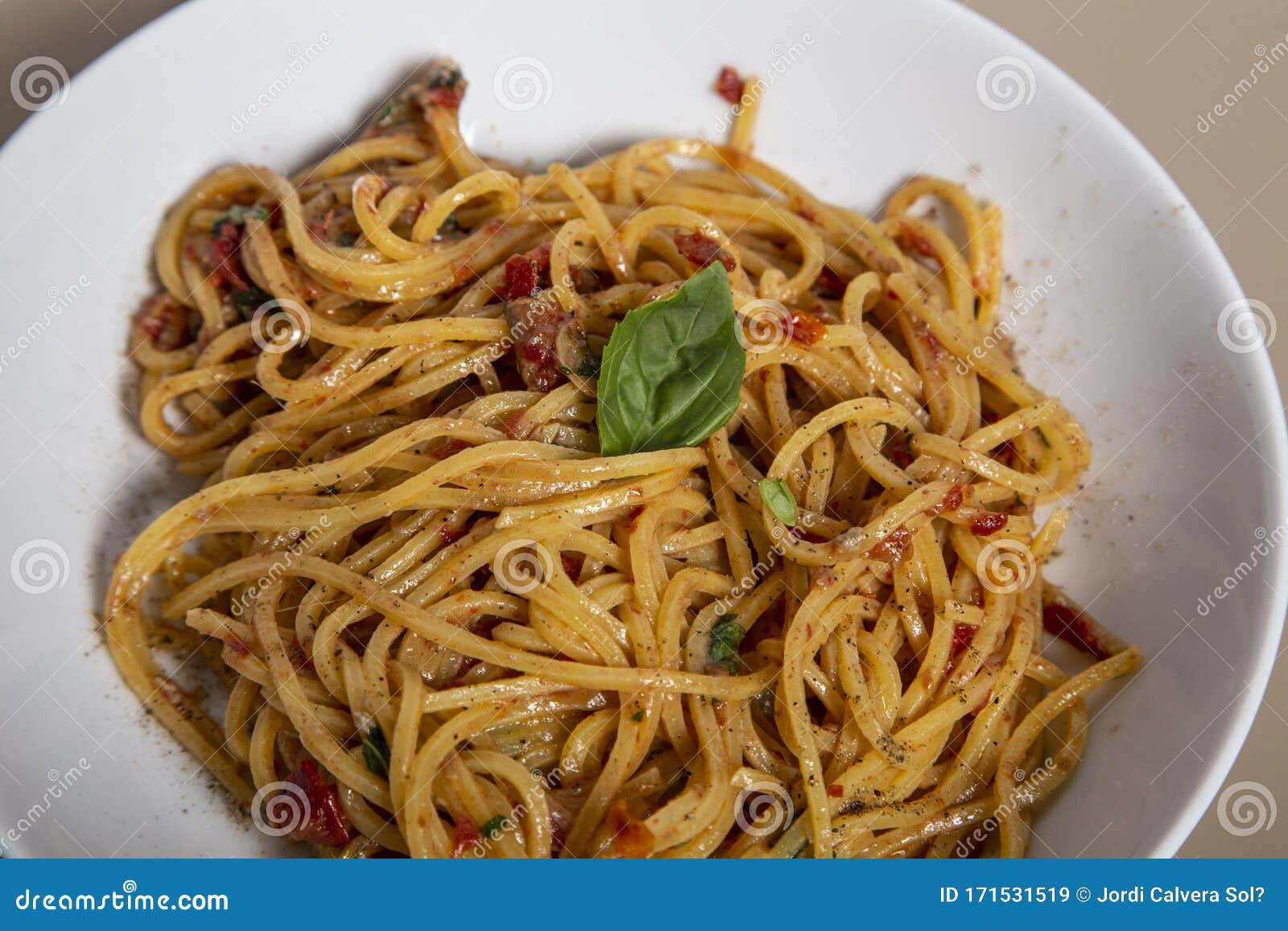 View of Typical Pasta Dish from the Island of Ischia . Stock Image ...