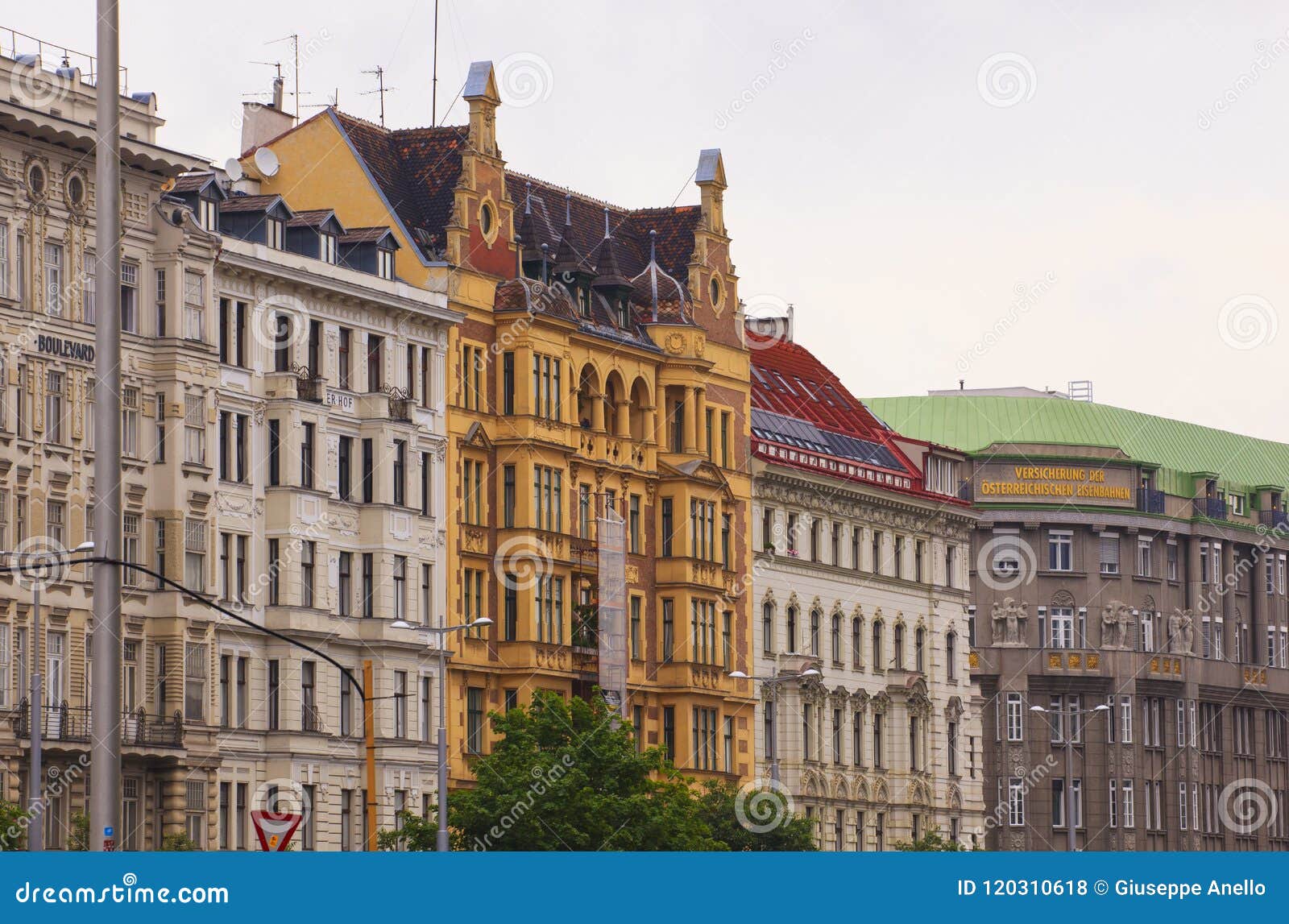 View of Typical Vienna Buildings Editorial Stock Photo - Image of city ...
