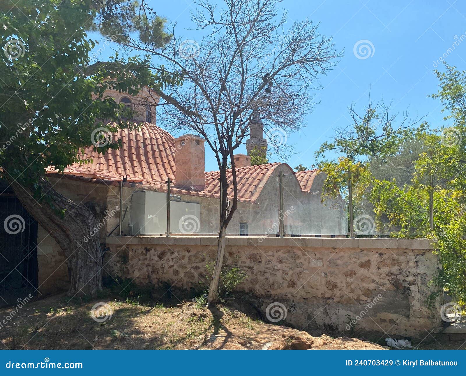 A View of Typical Vintage House with Tile Roof Stock Image - Image of ...