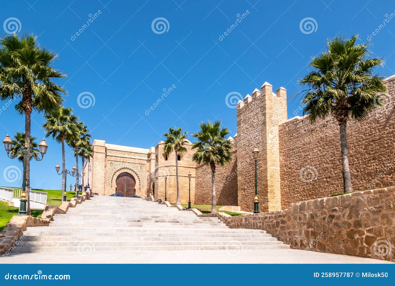 View at the Udayas Kasbah in the Streets of Rabat - Morocco Stock Image ...