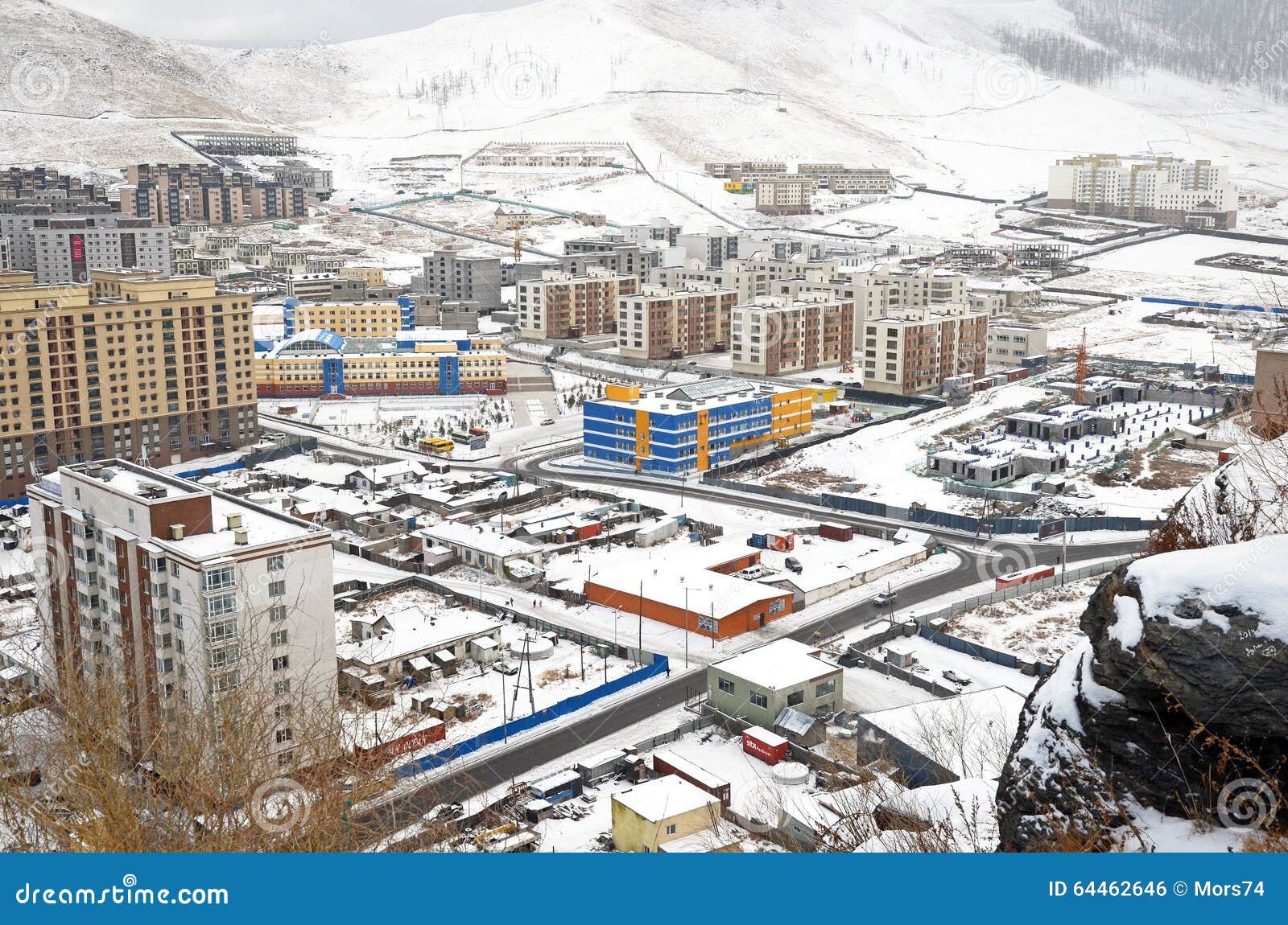View of Ulaanbaatar from the Height of the Memorial Complex on the ...