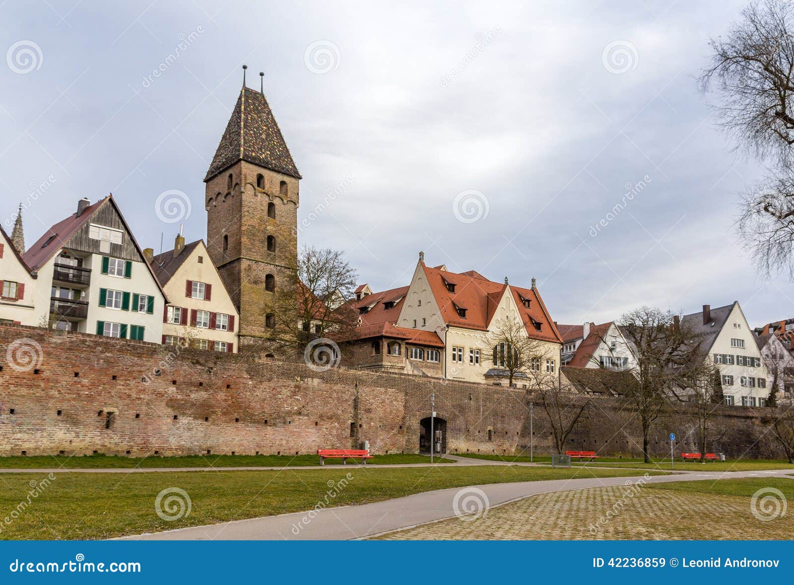 View of Ulm Town - Germany, Baden-Wurttemberg Stock Image - Image of ...