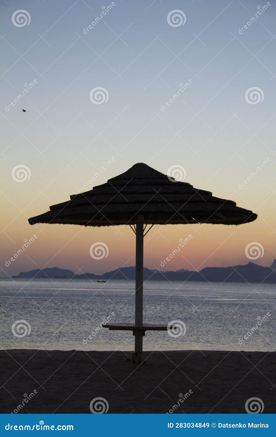 View of the Umbrella on a Tropical Beach Stock Image - Image of morning ...