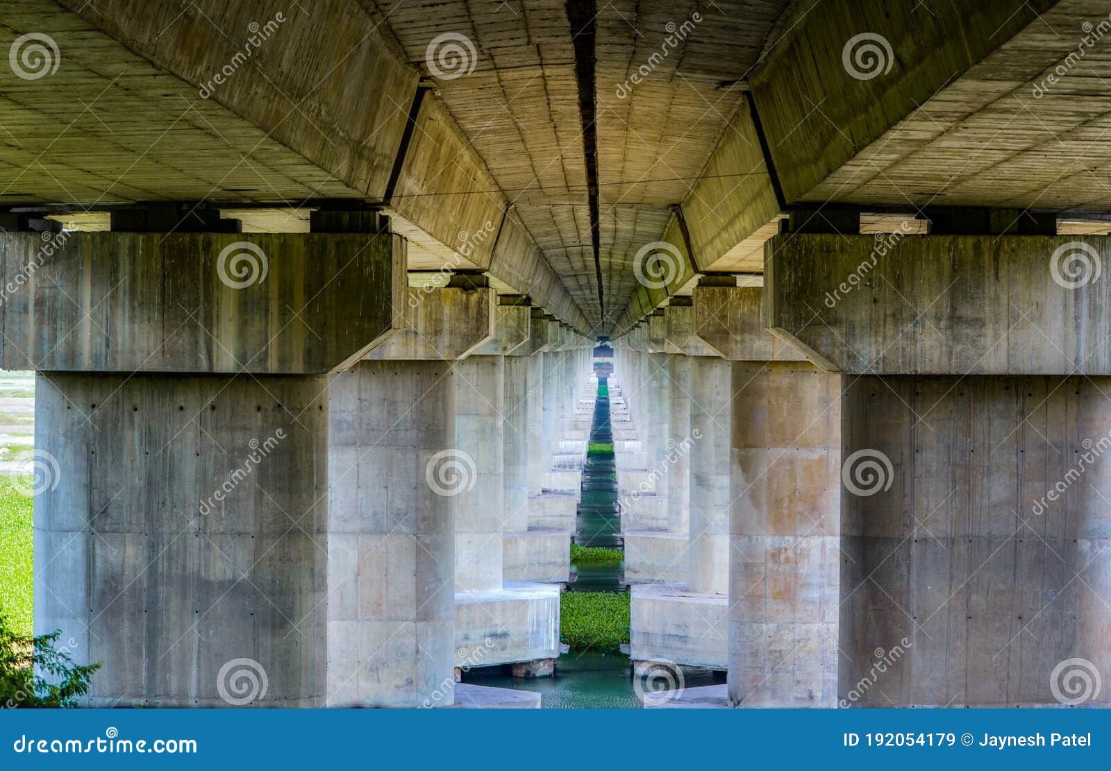 A View of Under the Bridge. Stock Image - Image of history, column ...
