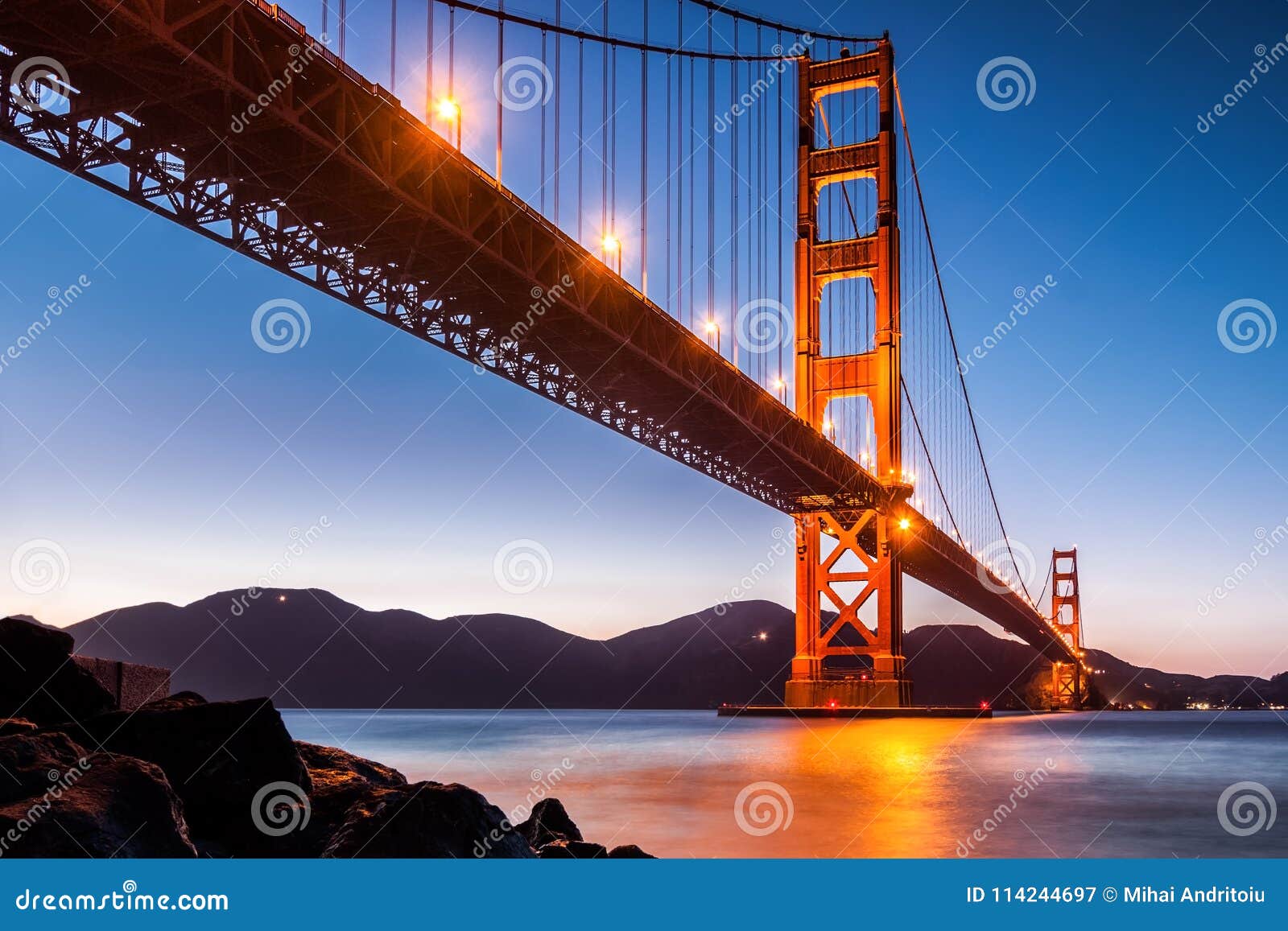 View from Under Golden Gate Bridge in San Francisco Stock Image - Image ...