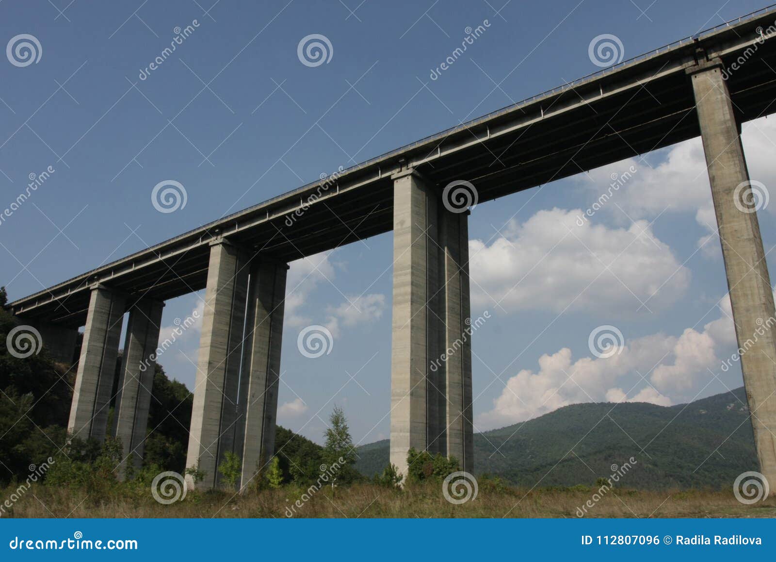 View Under of Highway or Expressway Overpass. Old Construction Highway ...