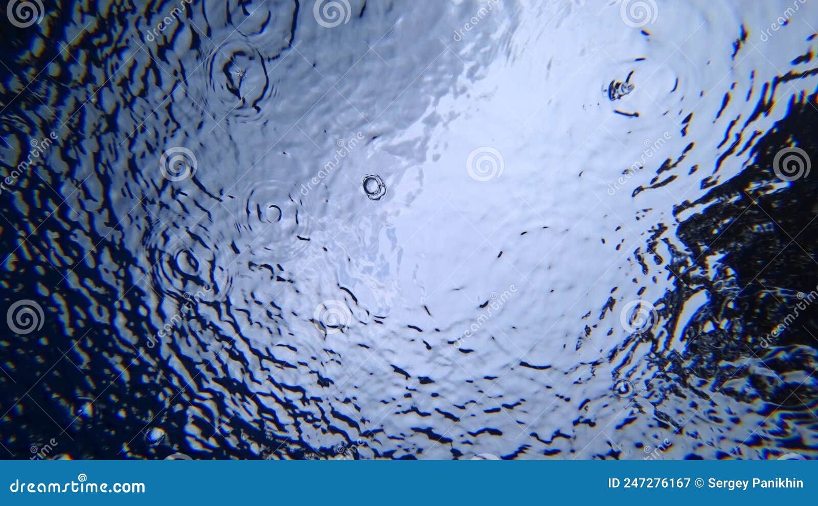 View from Under the Water To the Sky and Rain Stock Image - Image of ...