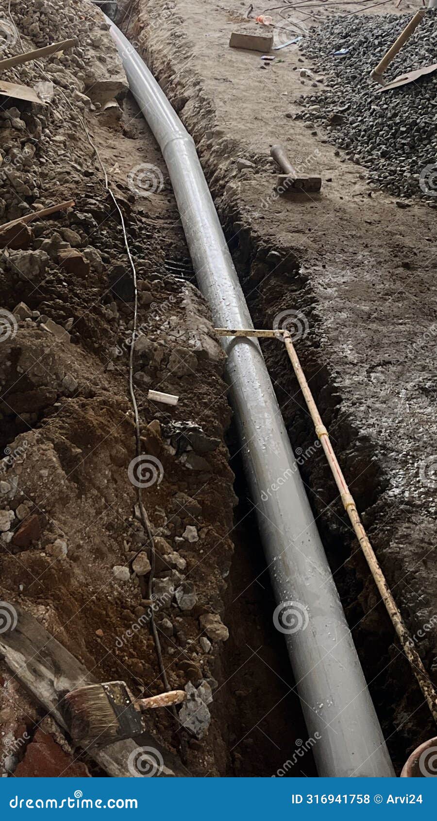 A View of Underground Lengthiest Drainage Pipe System -Image Stock ...