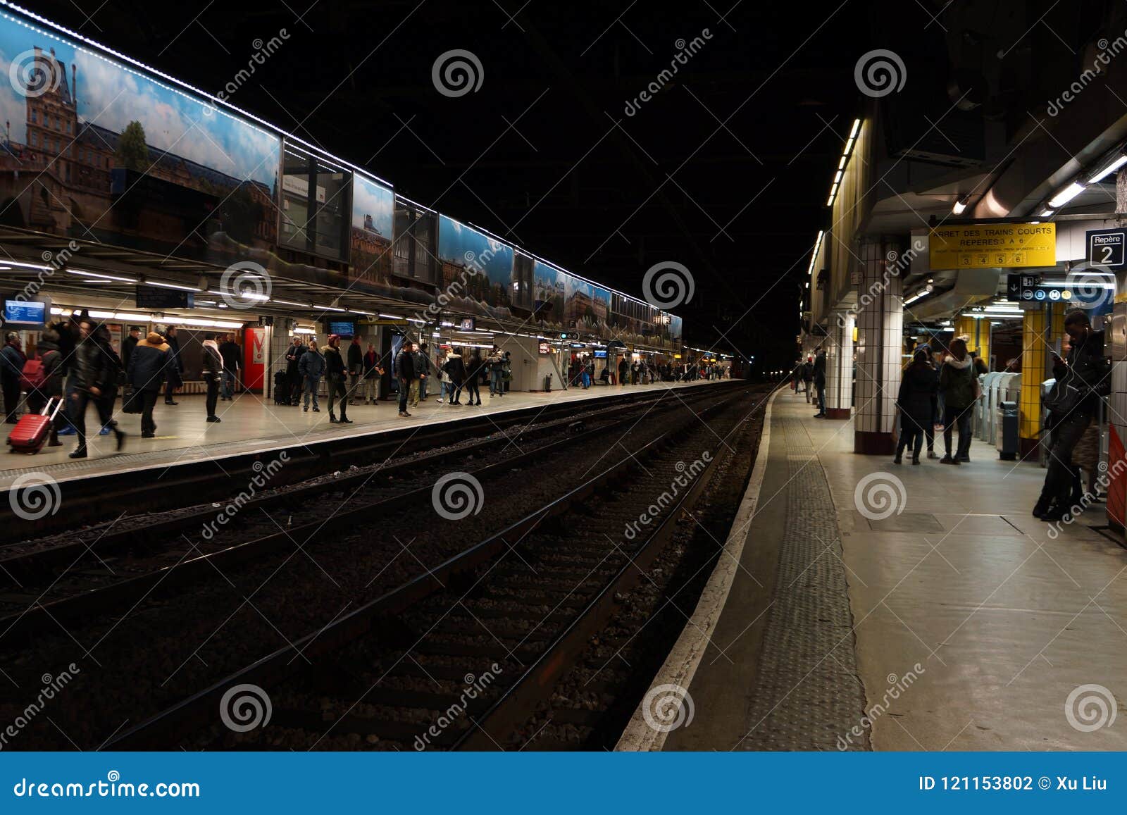 View of the Underground Subway in Paris Editorial Photography - Image ...