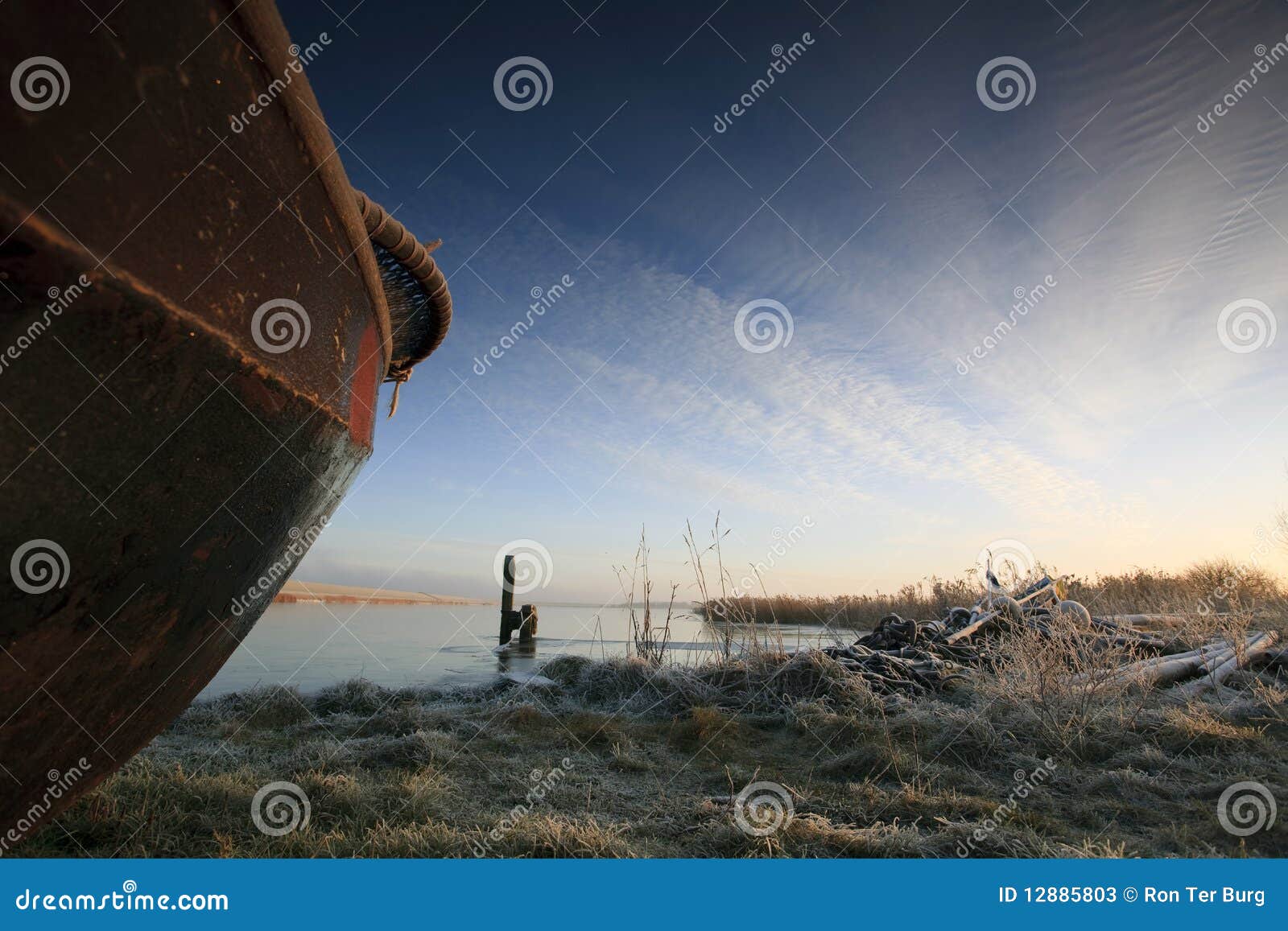 View from Underneath a Boat into the Harbor Stock Image - Image of ...