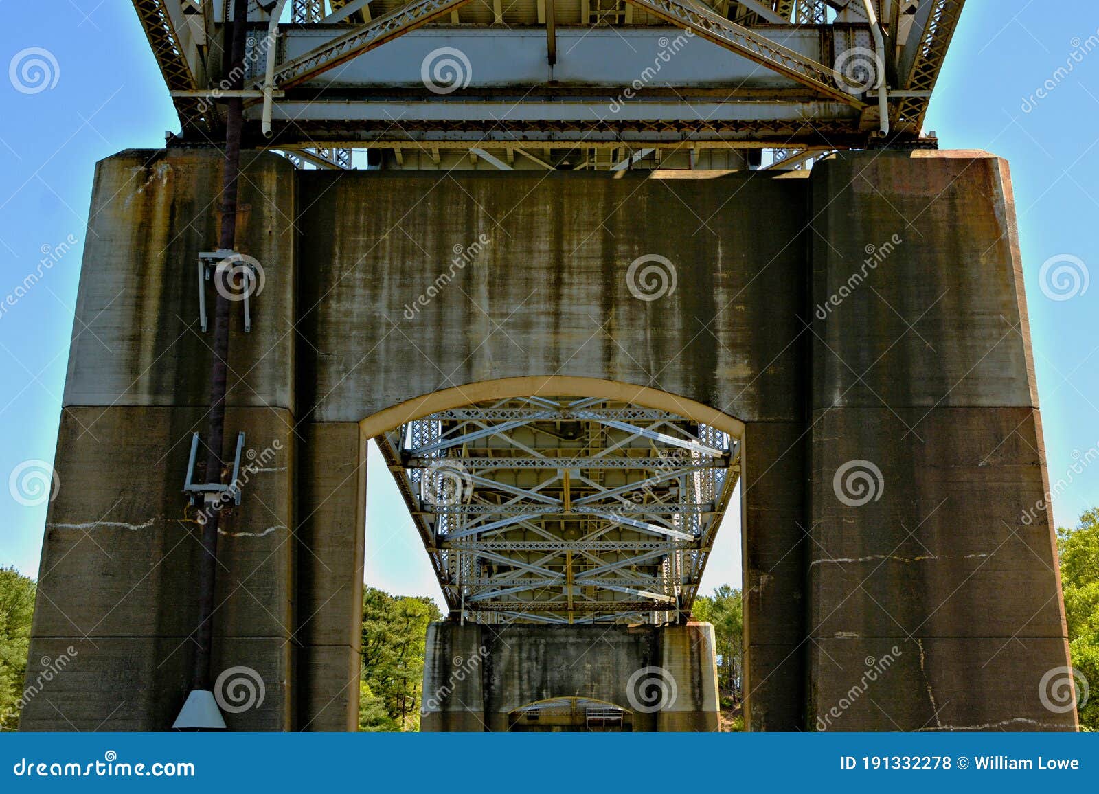 Bridge Viewed from Underside Showing it`s Structure Stock Photo - Image ...