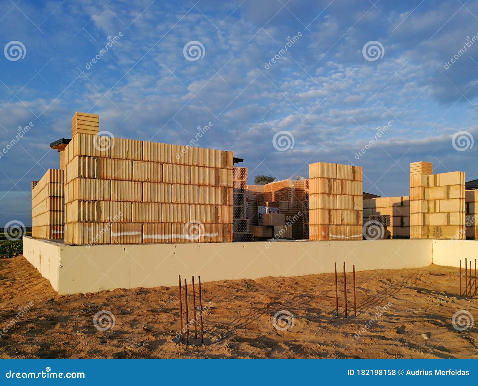 View of Unfinished House Constructed Stock Photo - Image of heavy, view ...