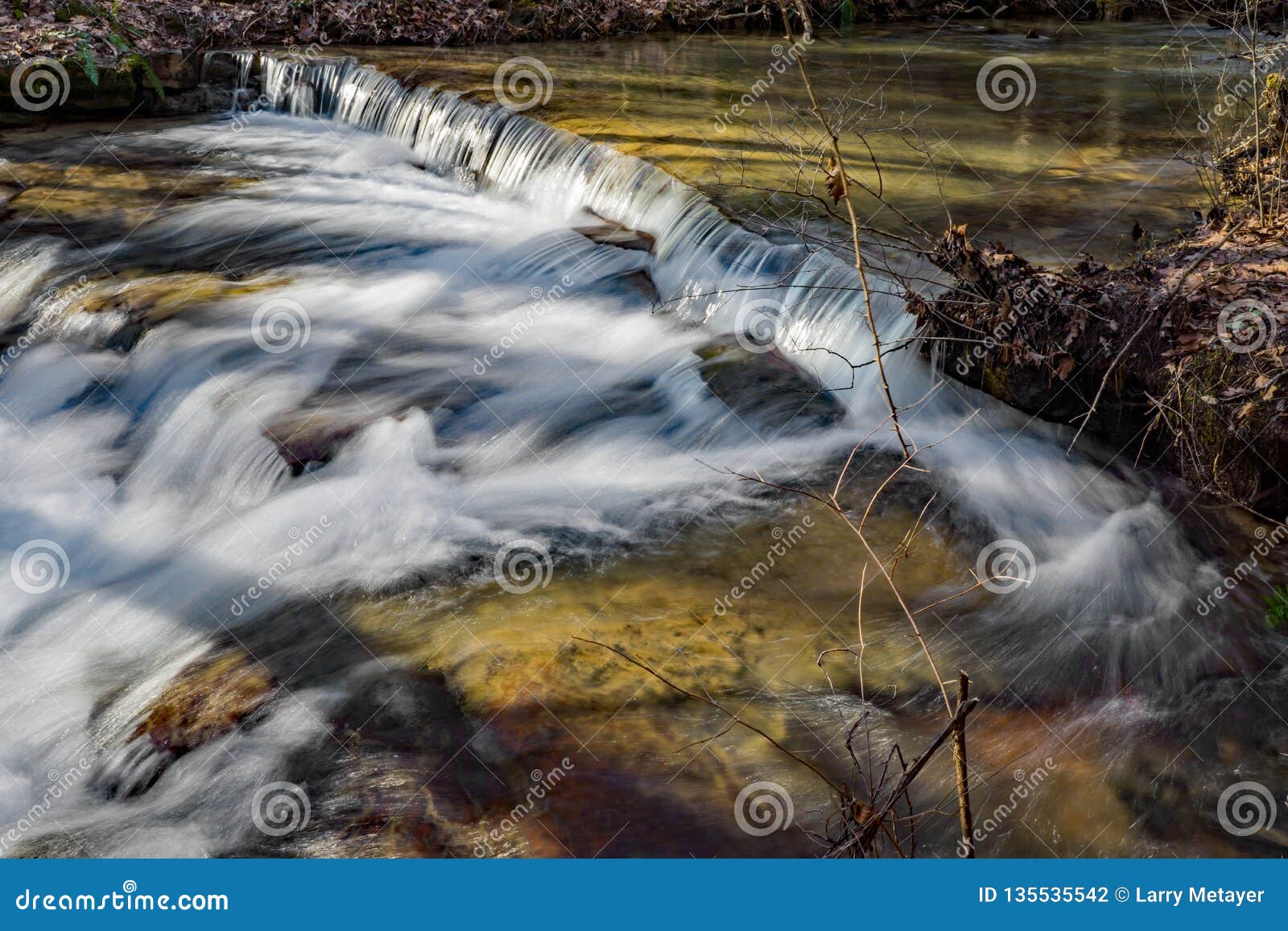View of the Upper Falls Waterfall Fenwick Mines Waterfalls Stock Photo ...