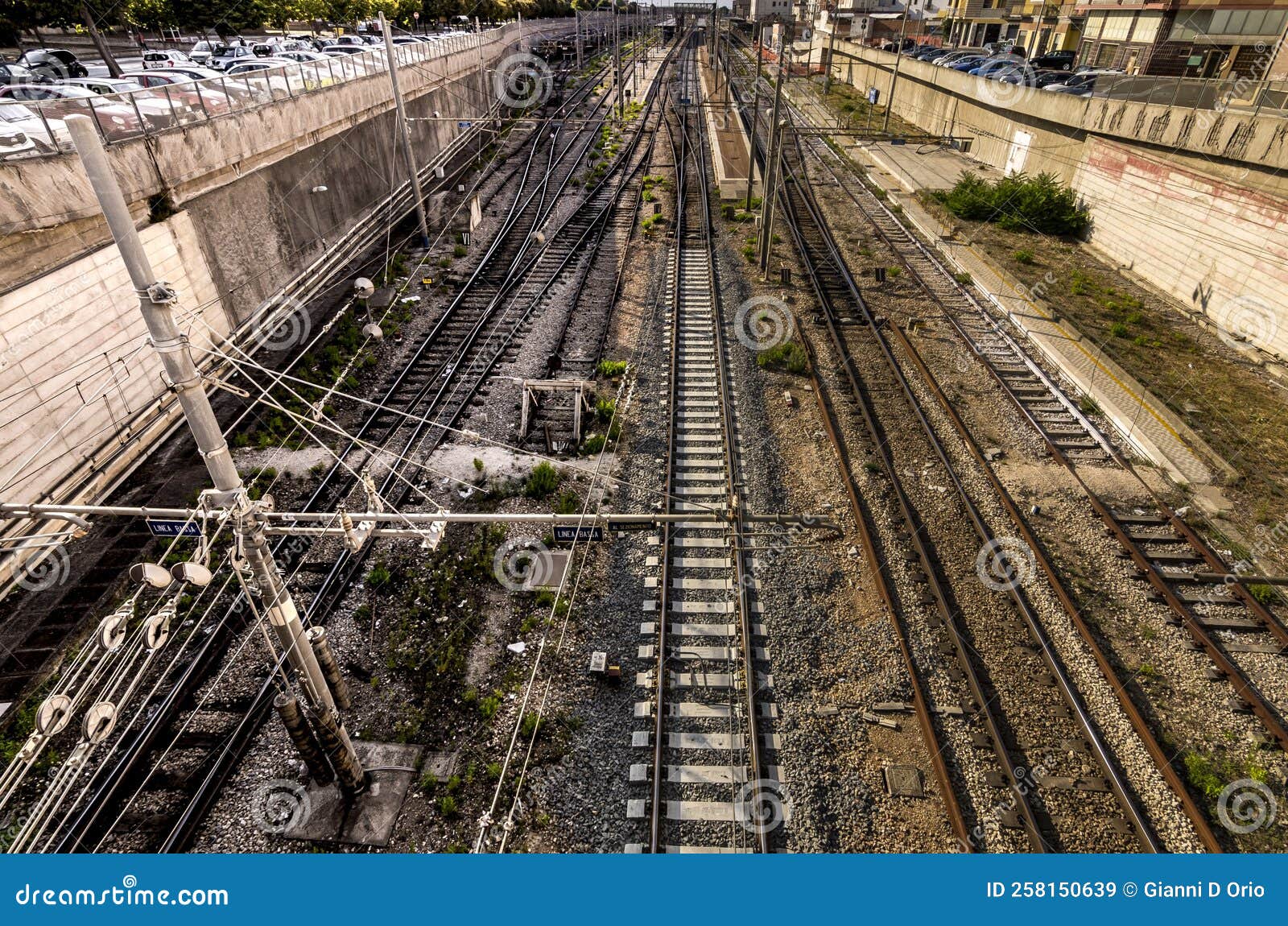 View of an Urban Area with Railway Stock Image - Image of mileage ...