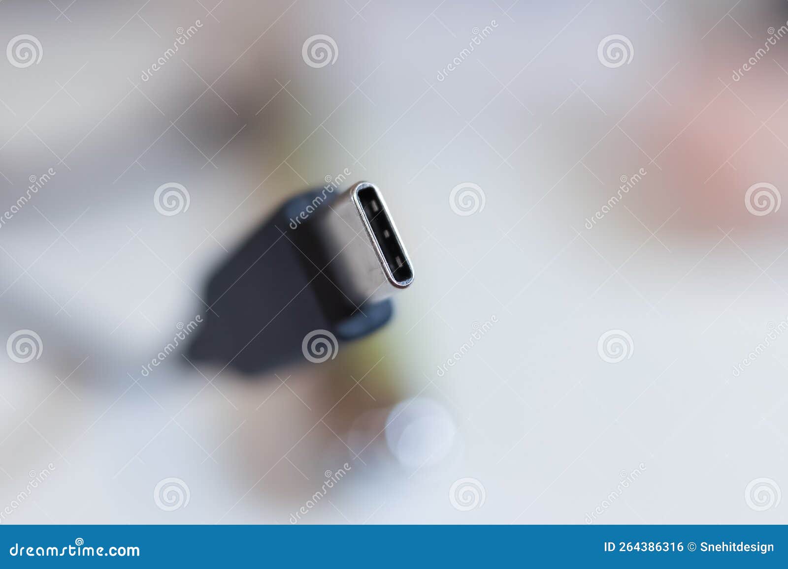View of USB C Type Connector with Shallow Depth of Field Stock Photo ...