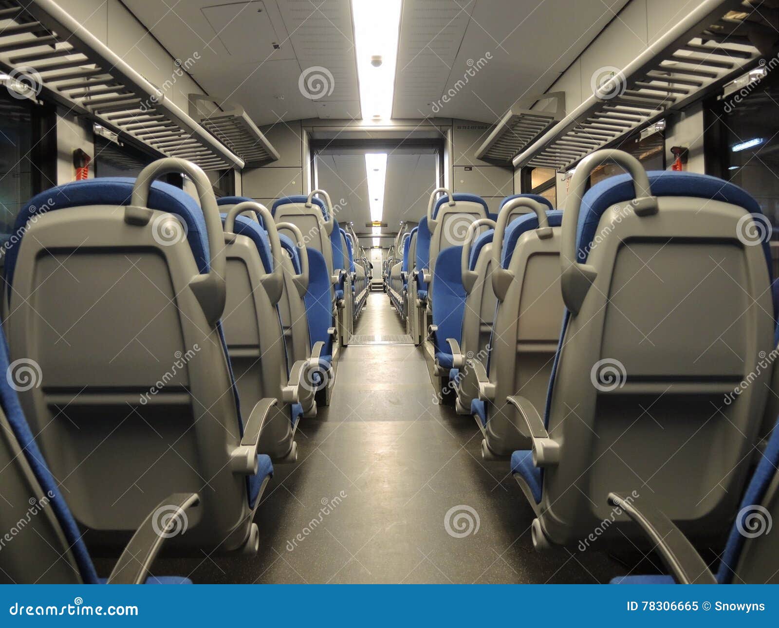 View of Vacant Seats Inside a Train Stock Image - Image of morning ...