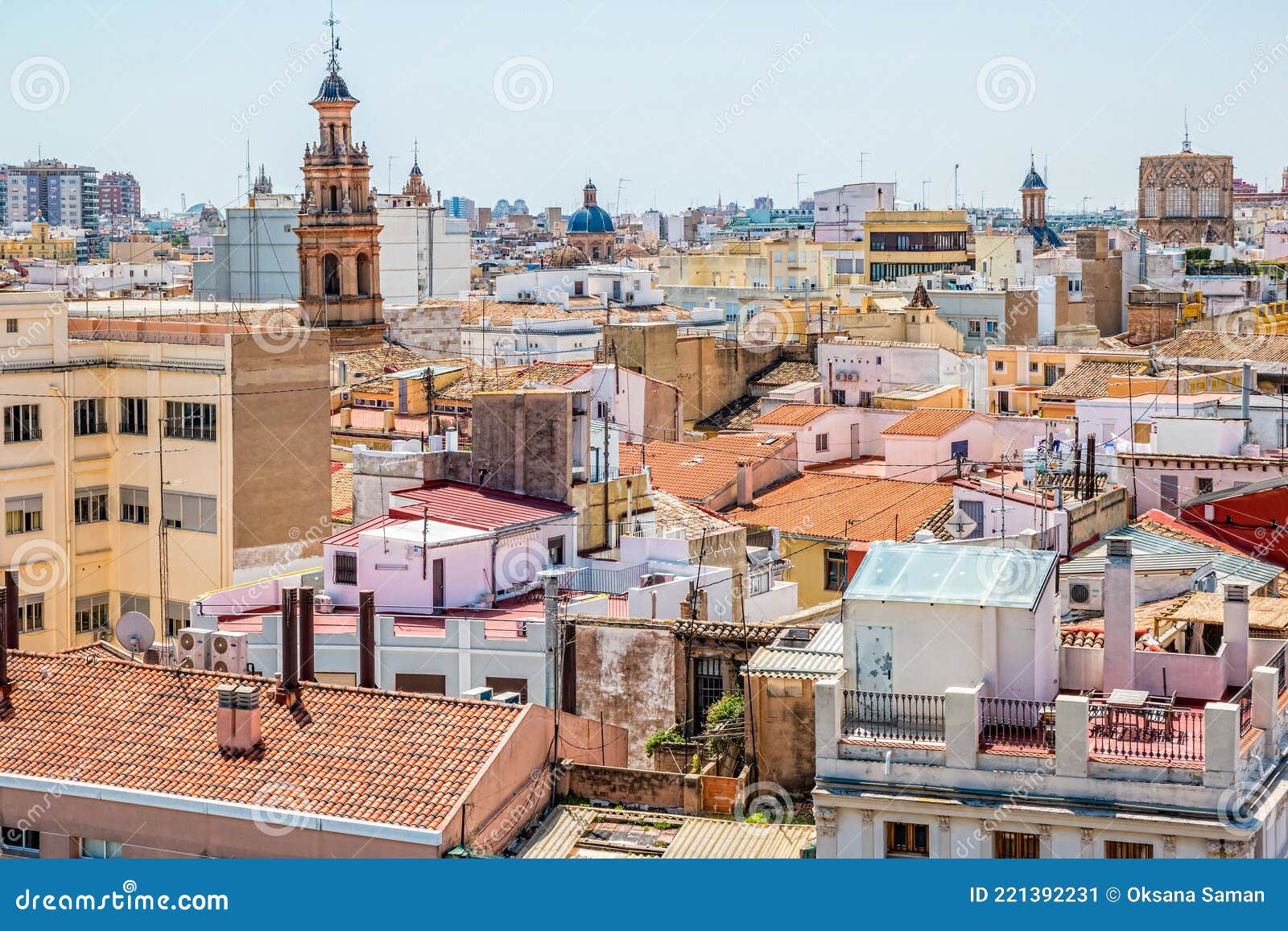 View of Valencia from Above Stock Image - Image of panorama, travel ...