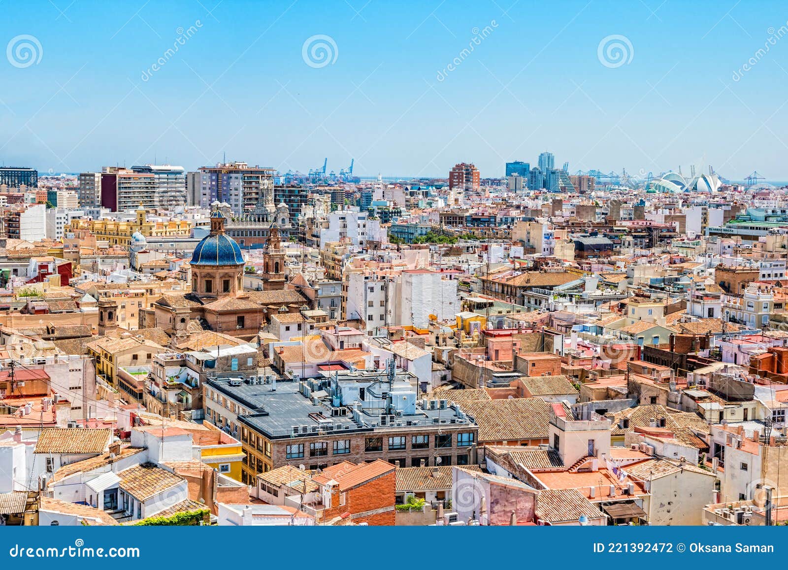 View of Valencia from Above Stock Photo - Image of aerial, valencia ...