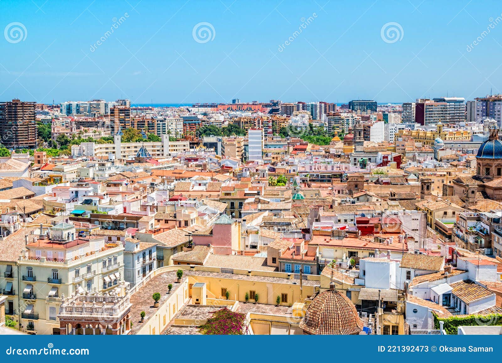 View of Valencia from Above Stock Image - Image of panorama, spanish ...