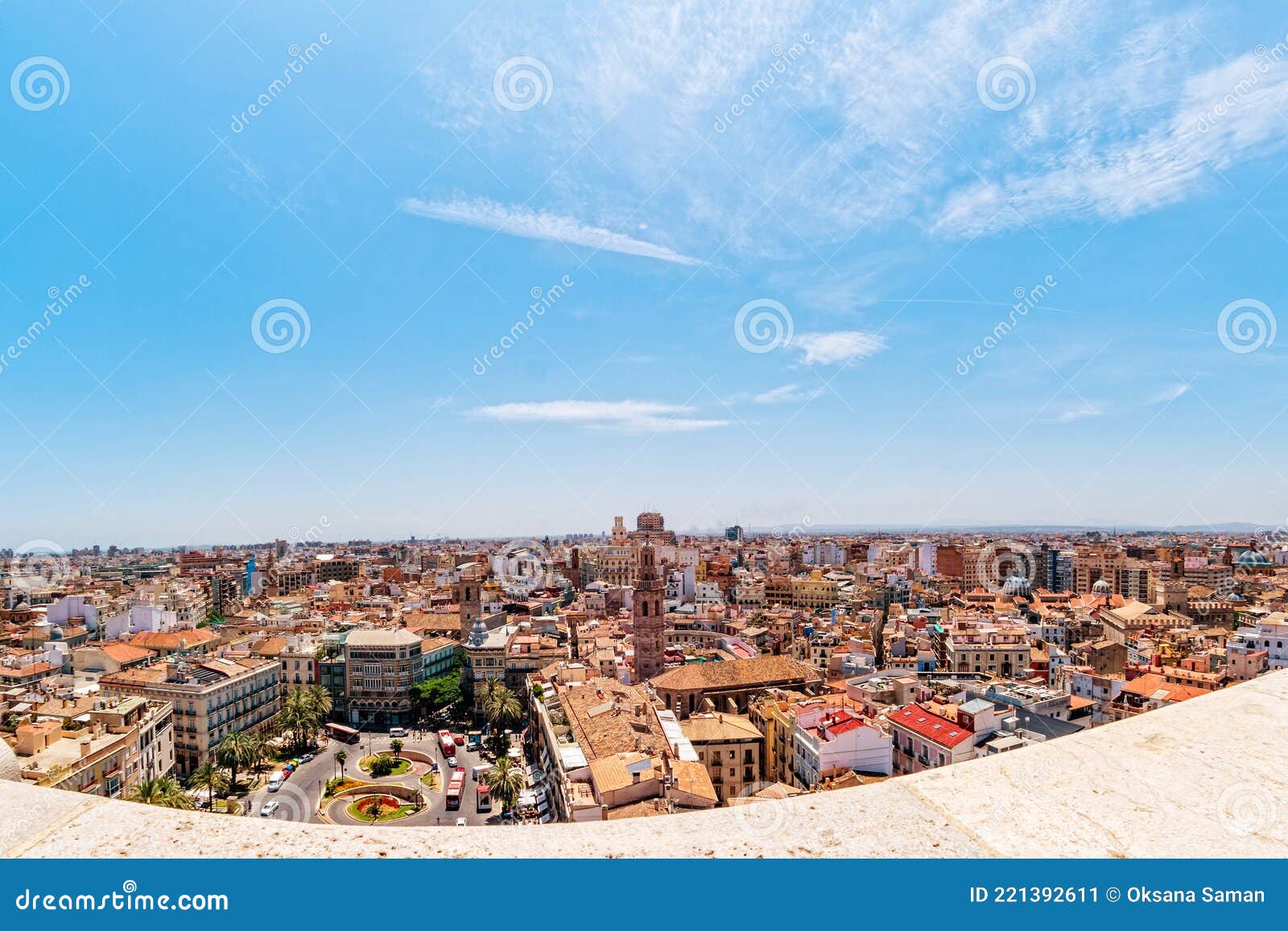 View of Valencia from Above Stock Image - Image of skyline, european ...