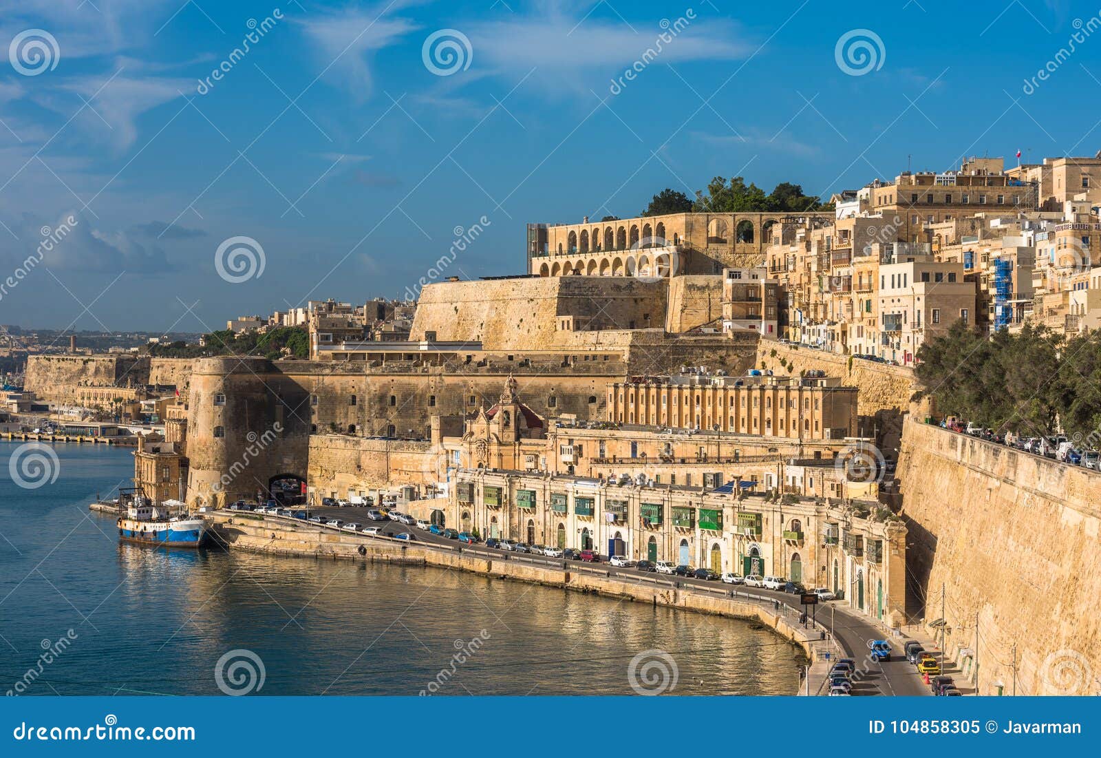 View of Valletta, the Capital of Malta Stock Image - Image of dome ...