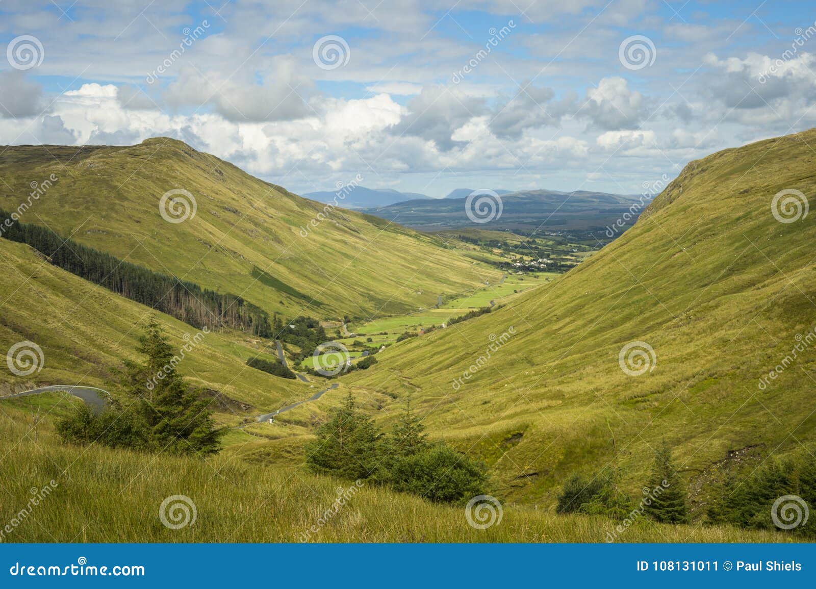 View of the Valley at Glengesh Pass Co. Donegal Stock Image - Image of ...