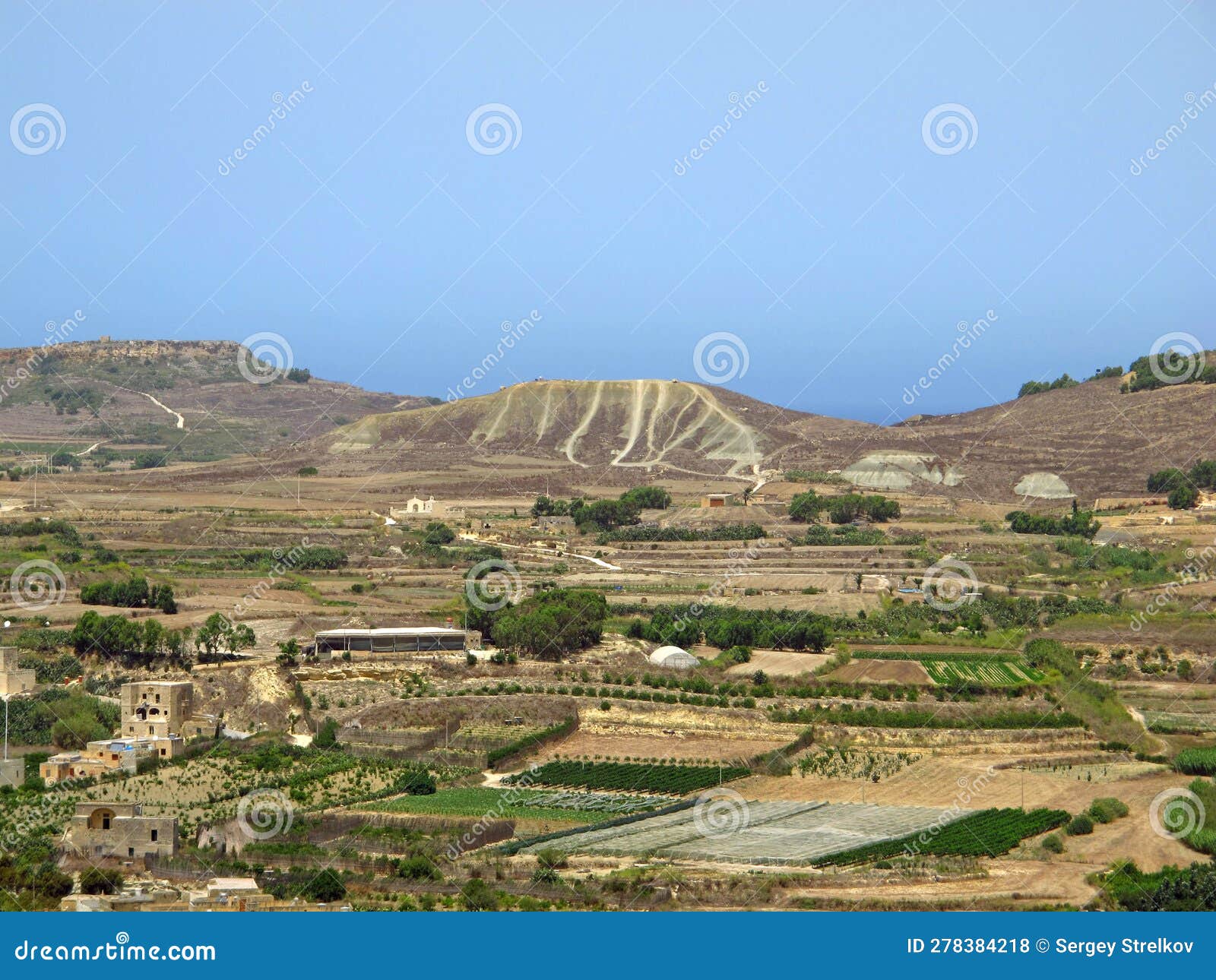 The View of the Valley of Gozo Island, Malta Stock Photo - Image of ...