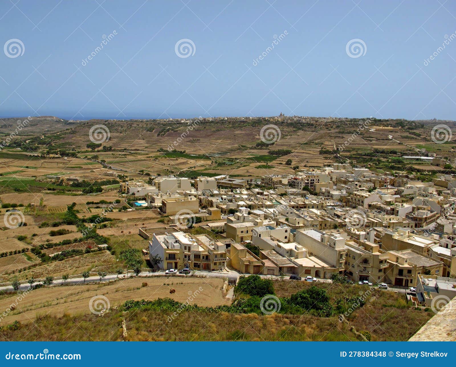 The View of the Valley of Gozo Island, Malta Stock Photo - Image of ...