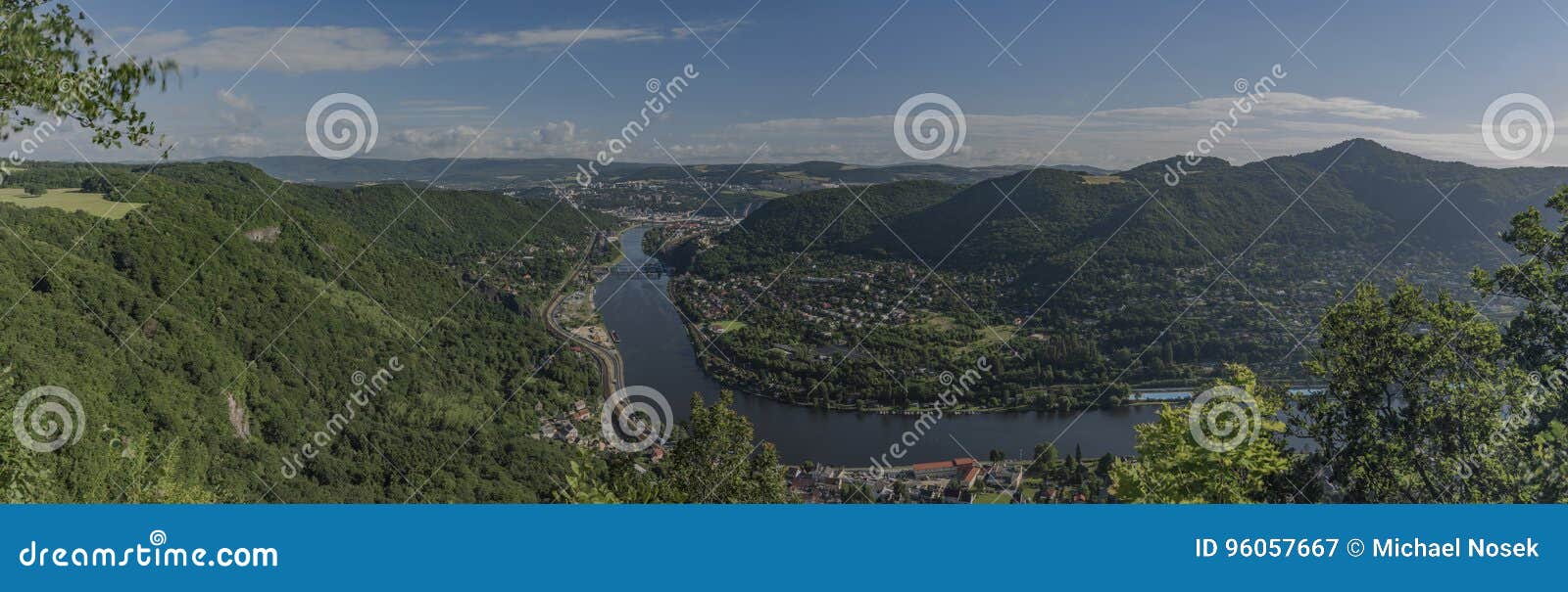 View for Valley of River Labe Stock Image - Image of industry, nature ...