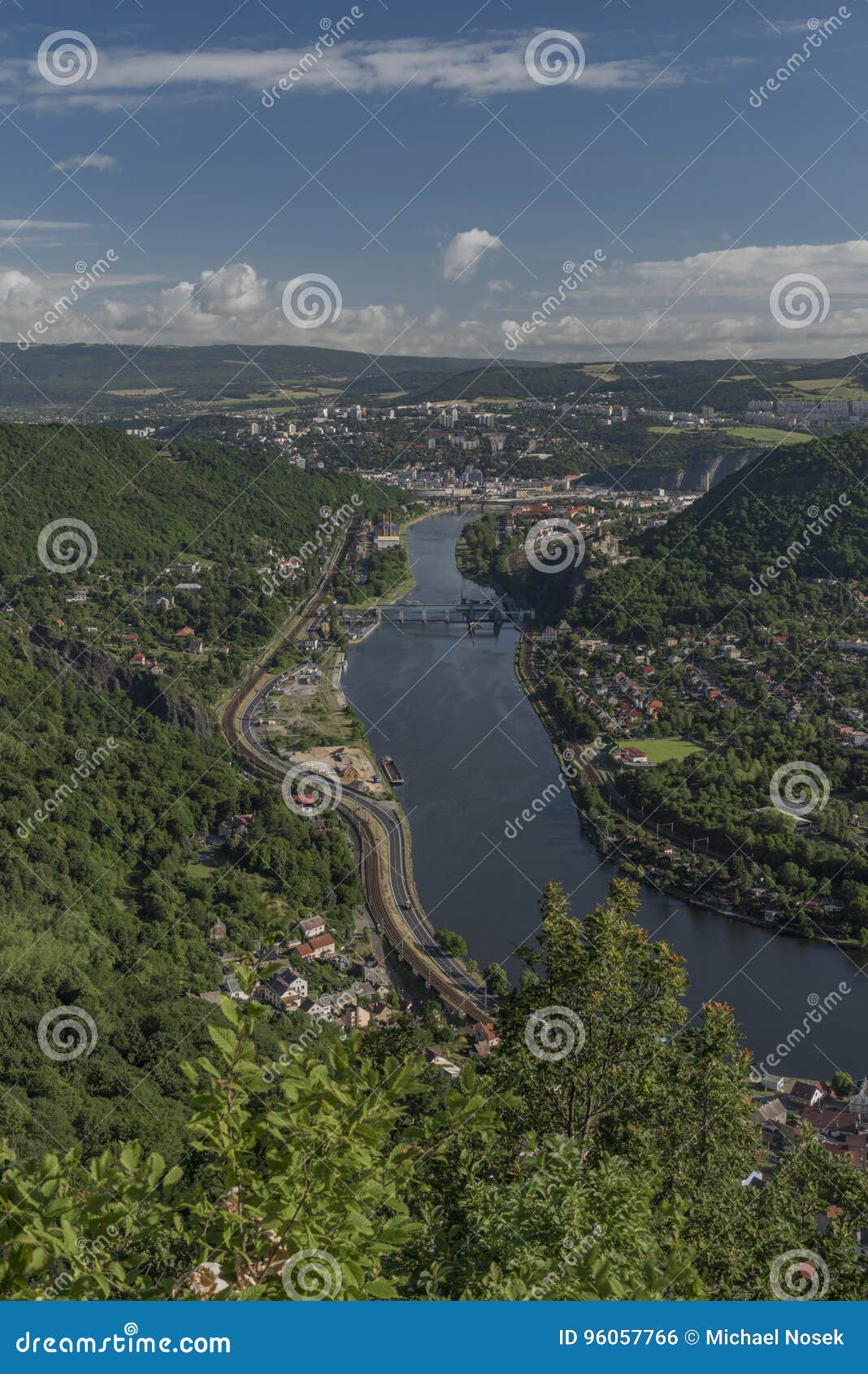 View for Valley of River Labe Stock Photo - Image of rock, north: 96057766