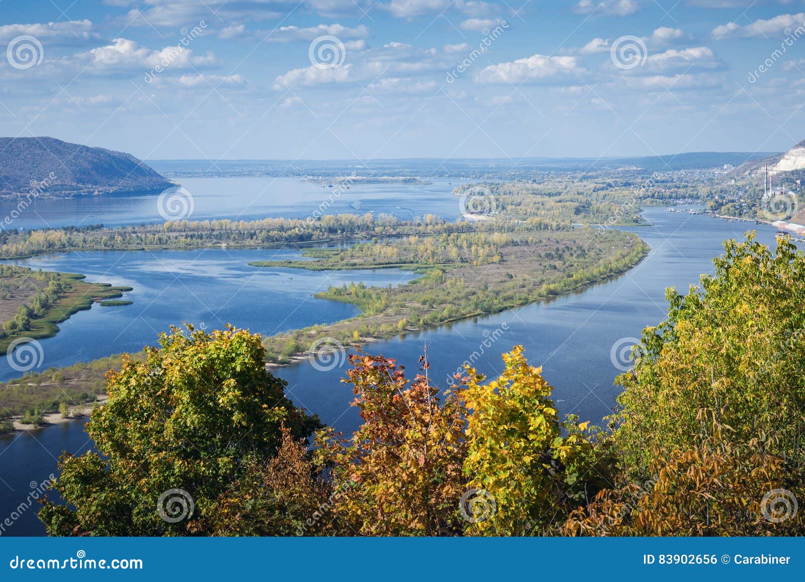 View on the Valley of Volga River Stock Photo - Image of landscape ...