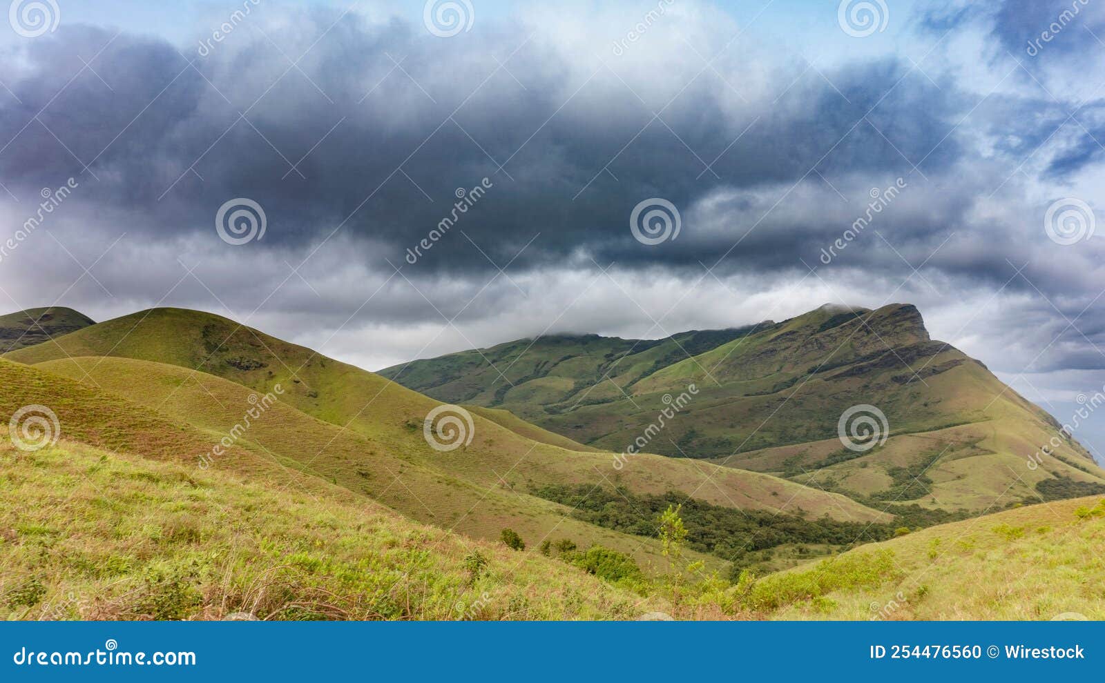 View of a Valley in Western Ghats India Mountain Range, Karnataka Stock ...