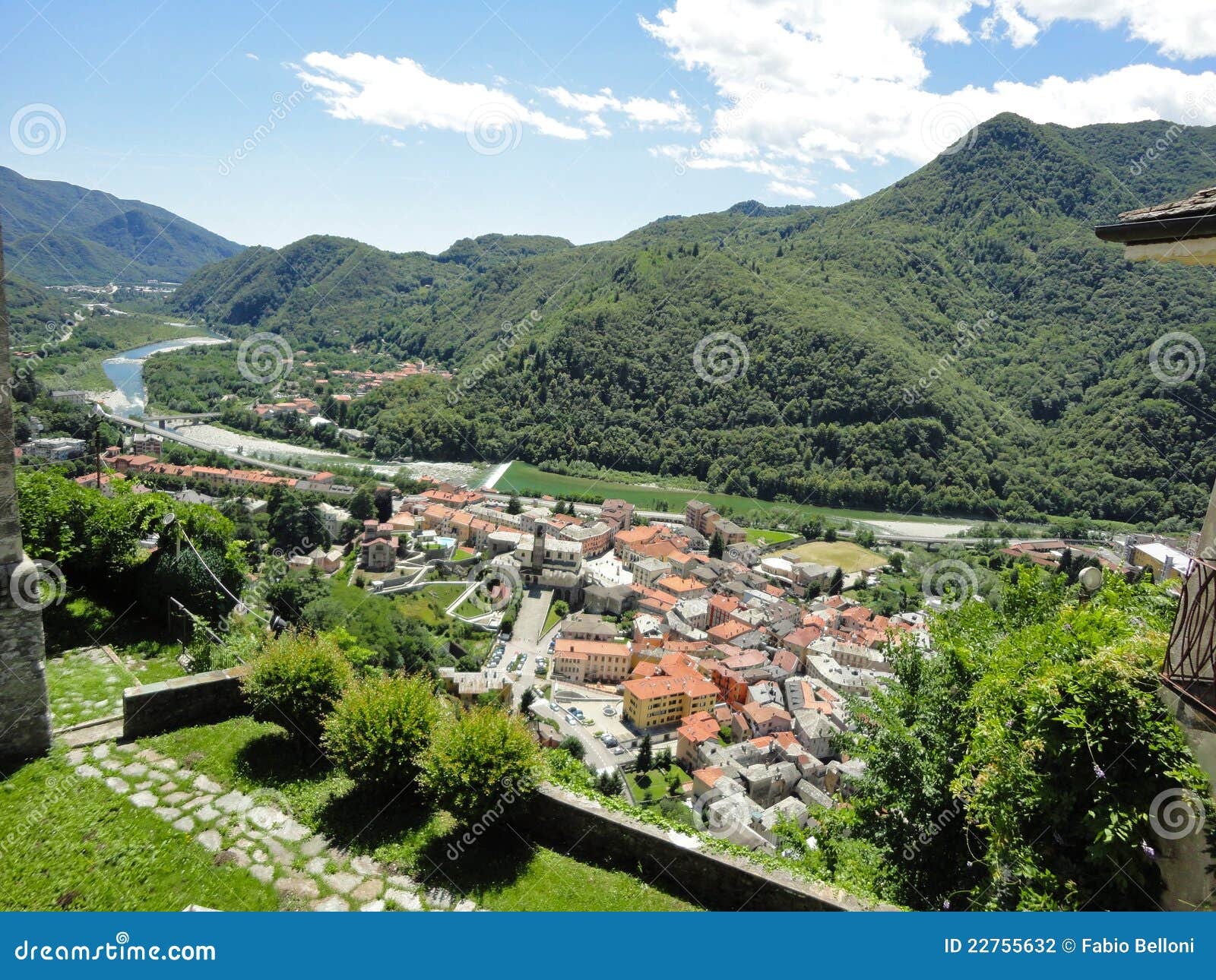 A view of Varallo stock photo. Image of antique, blue - 22755632
