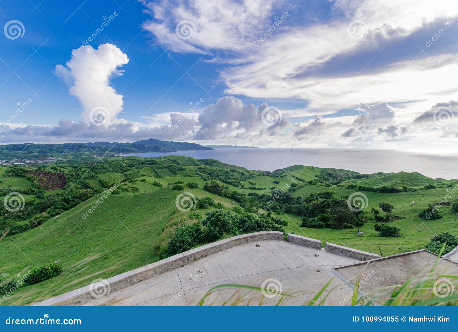 View from Vayang Rolling Hills, Ivatan Island, Batanes Stock Image ...