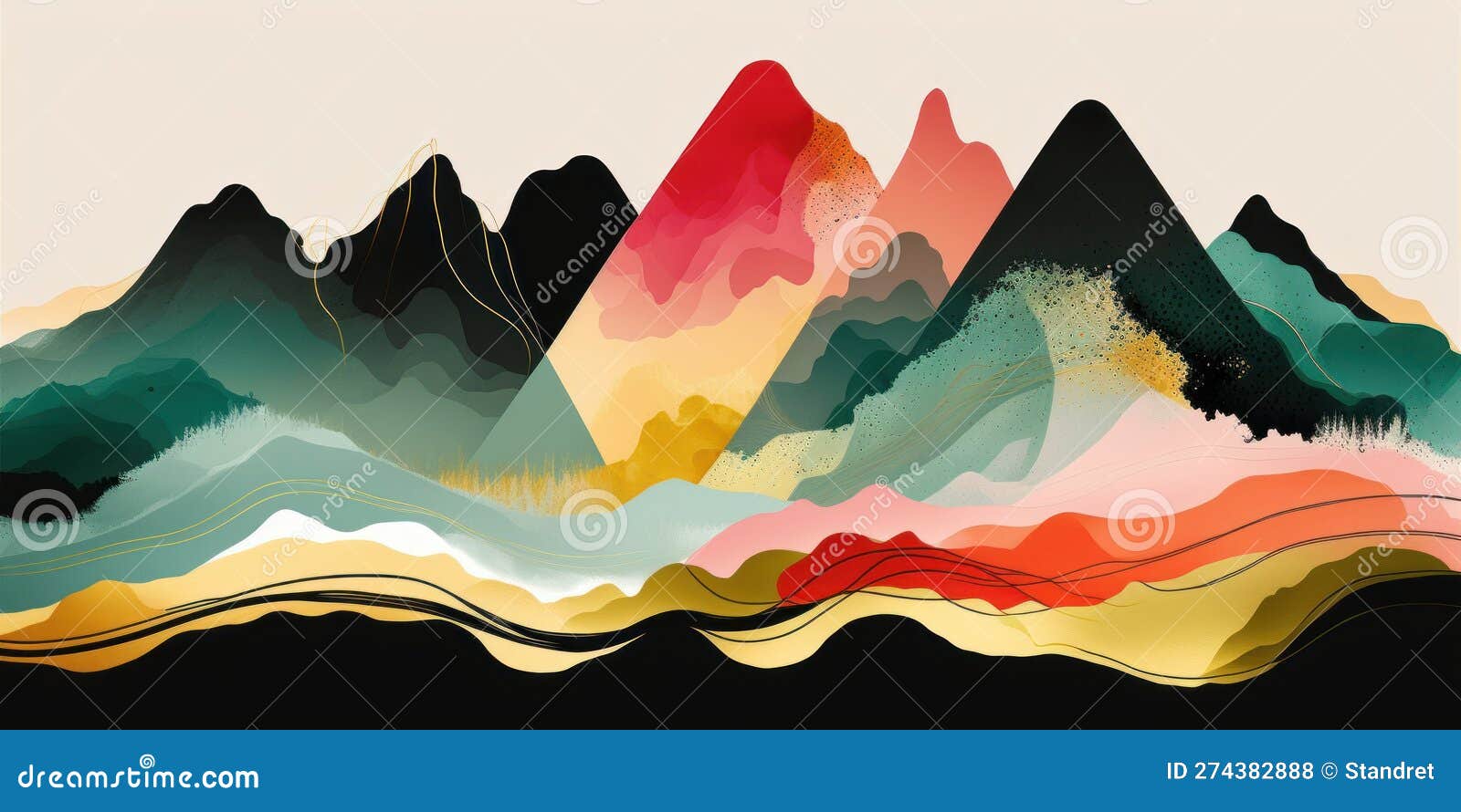 View in Vector Style. Mountain Vector Background. Beautiful ...