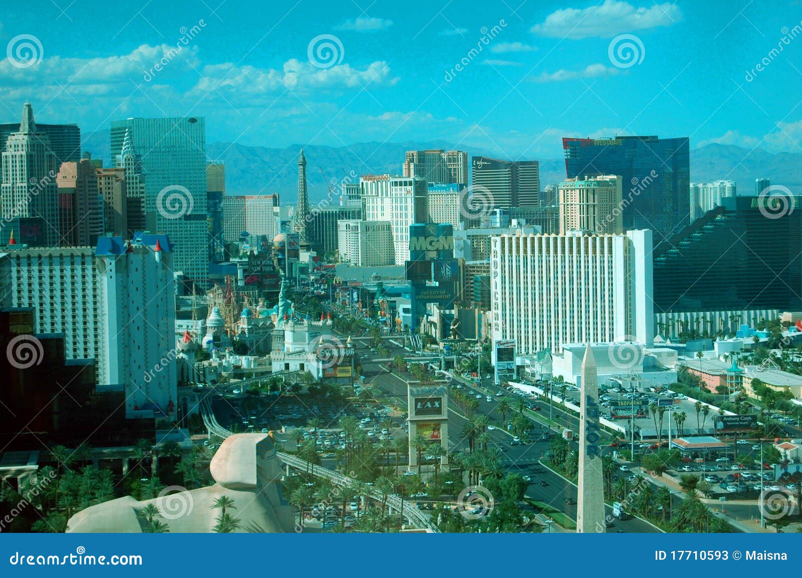 View of vegas strip editorial stock photo. Image of road - 17710593