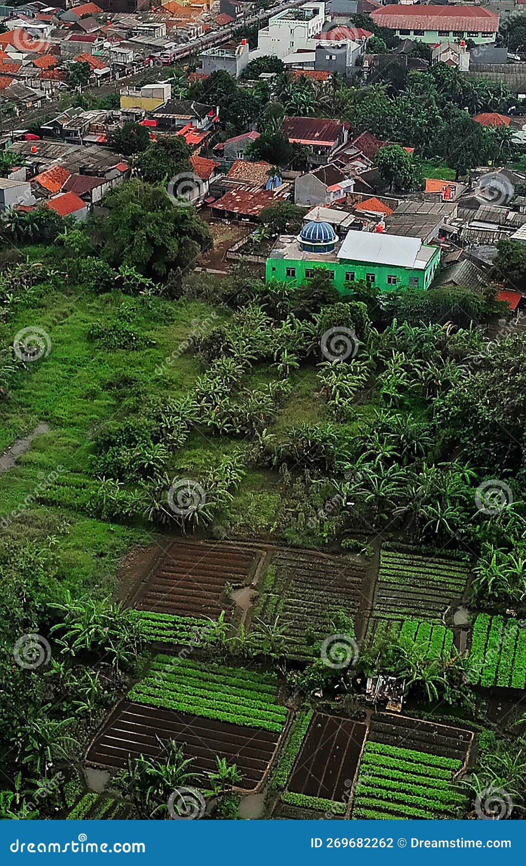 The View of Vegetable Plantation from Above, in Depok, West Java of ...