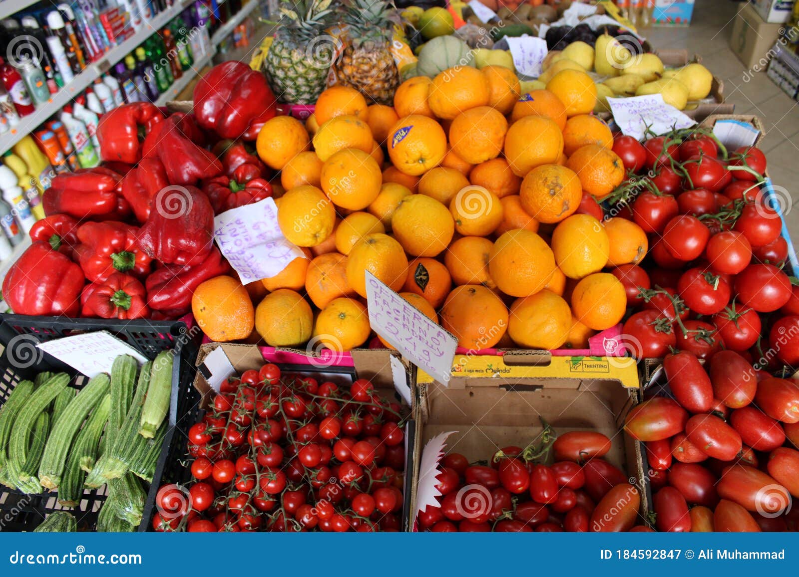 View of Vegetable Shop with Vegetables and Fruit Stock Image - Image of ...