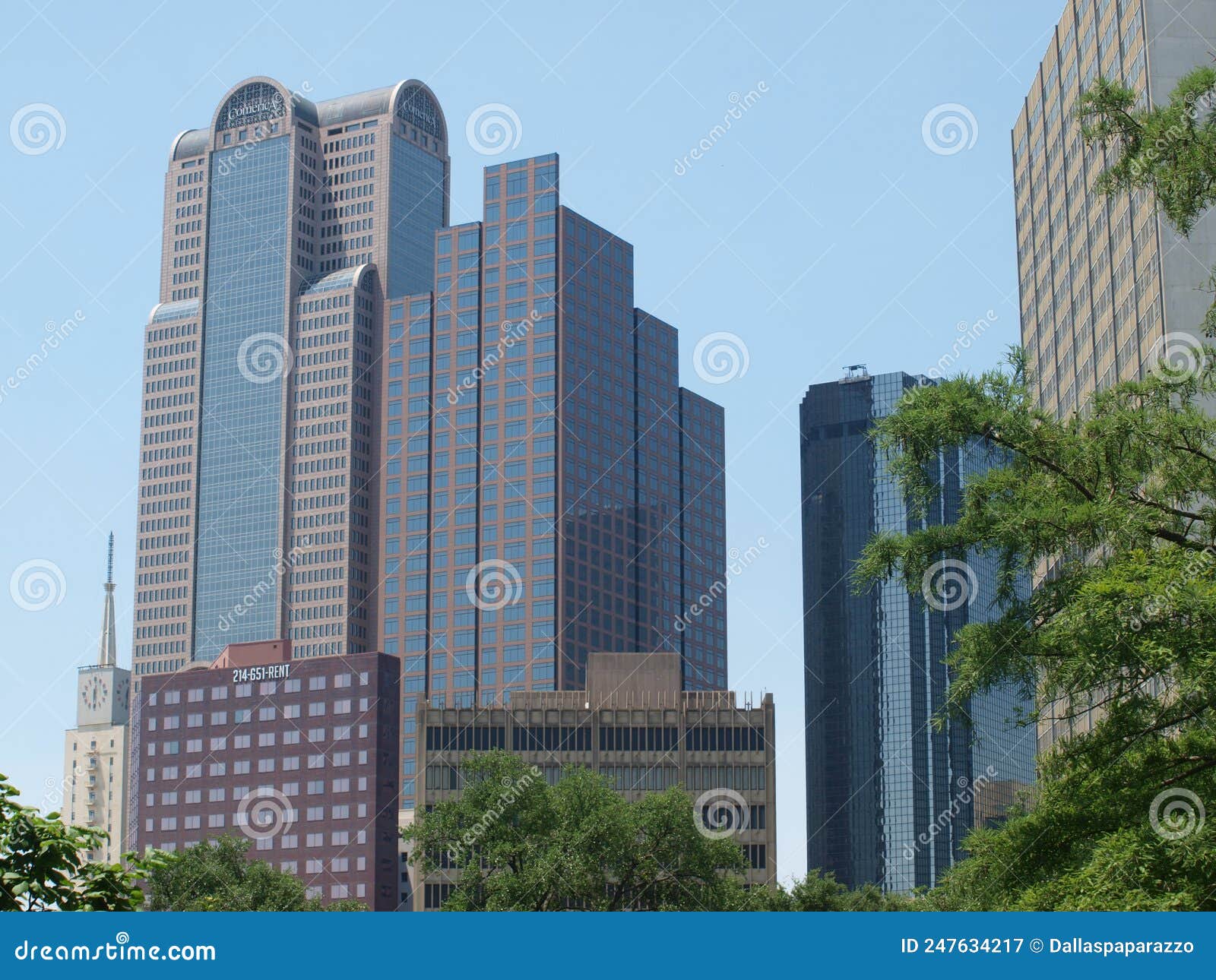View from a Very Different Angle of Dallas Skyline Editorial ...