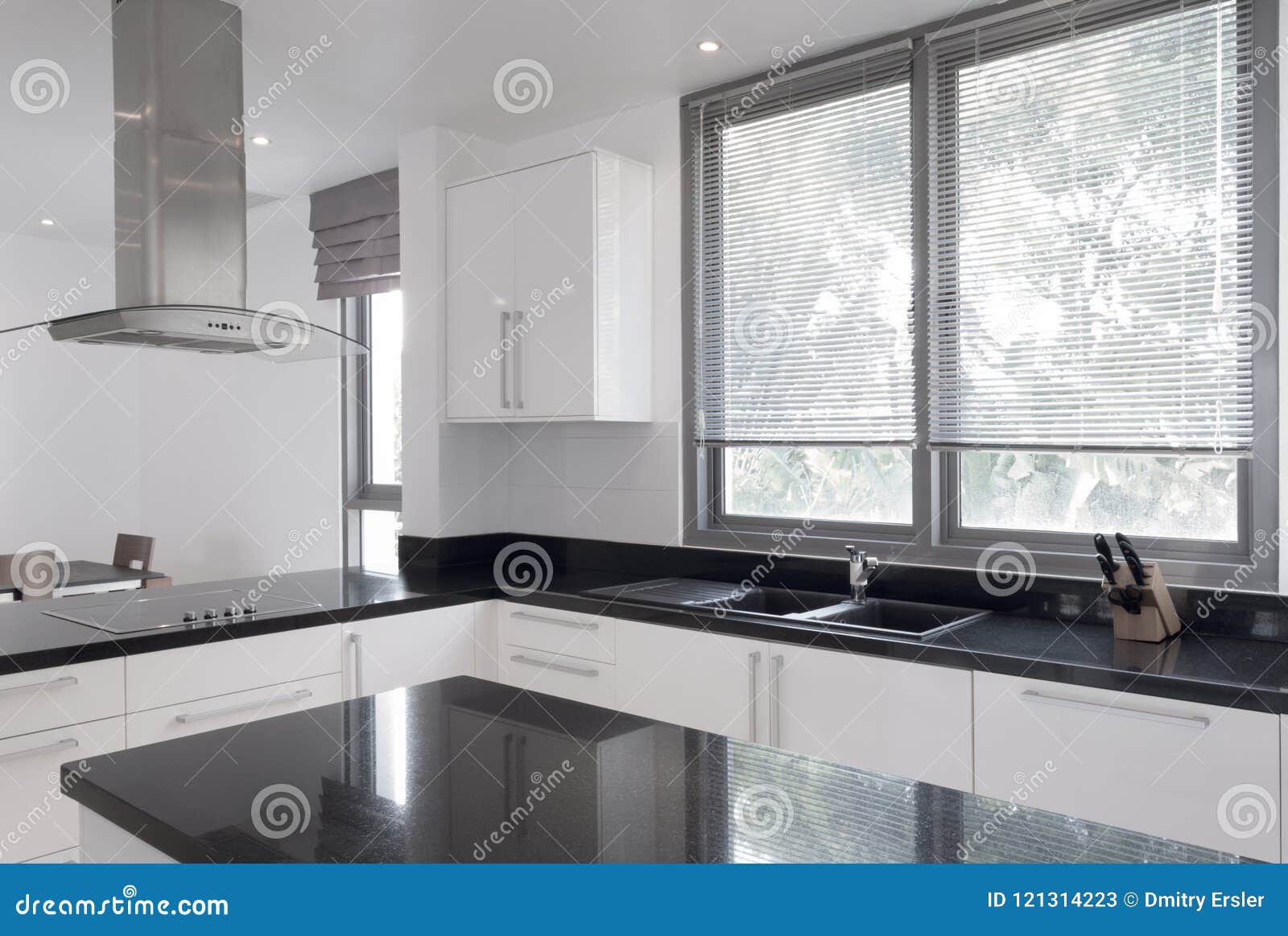 View of Nice Kitchen Interior Stock Image - Image of architectural ...