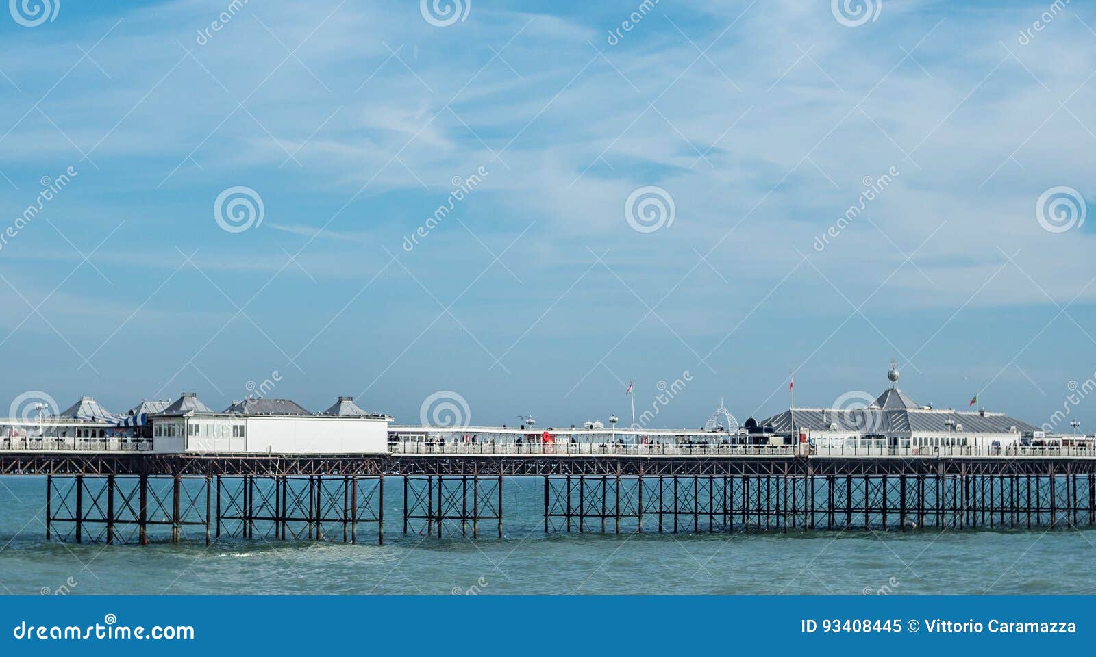 View of the Victorian Brighton Pier Stock Image - Image of waterfront ...
