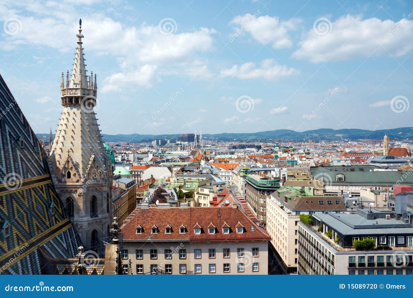 View of Vienna stock photo. Image of aerial, medieval - 15089720