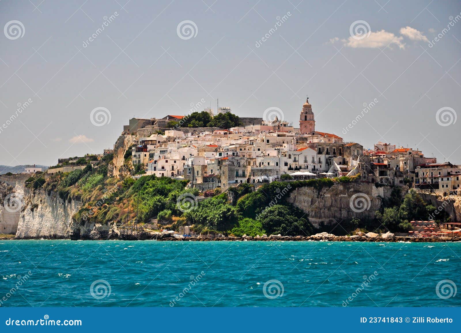 View of Vieste Town from Sea Stock Image - Image of town, tourism: 23741843