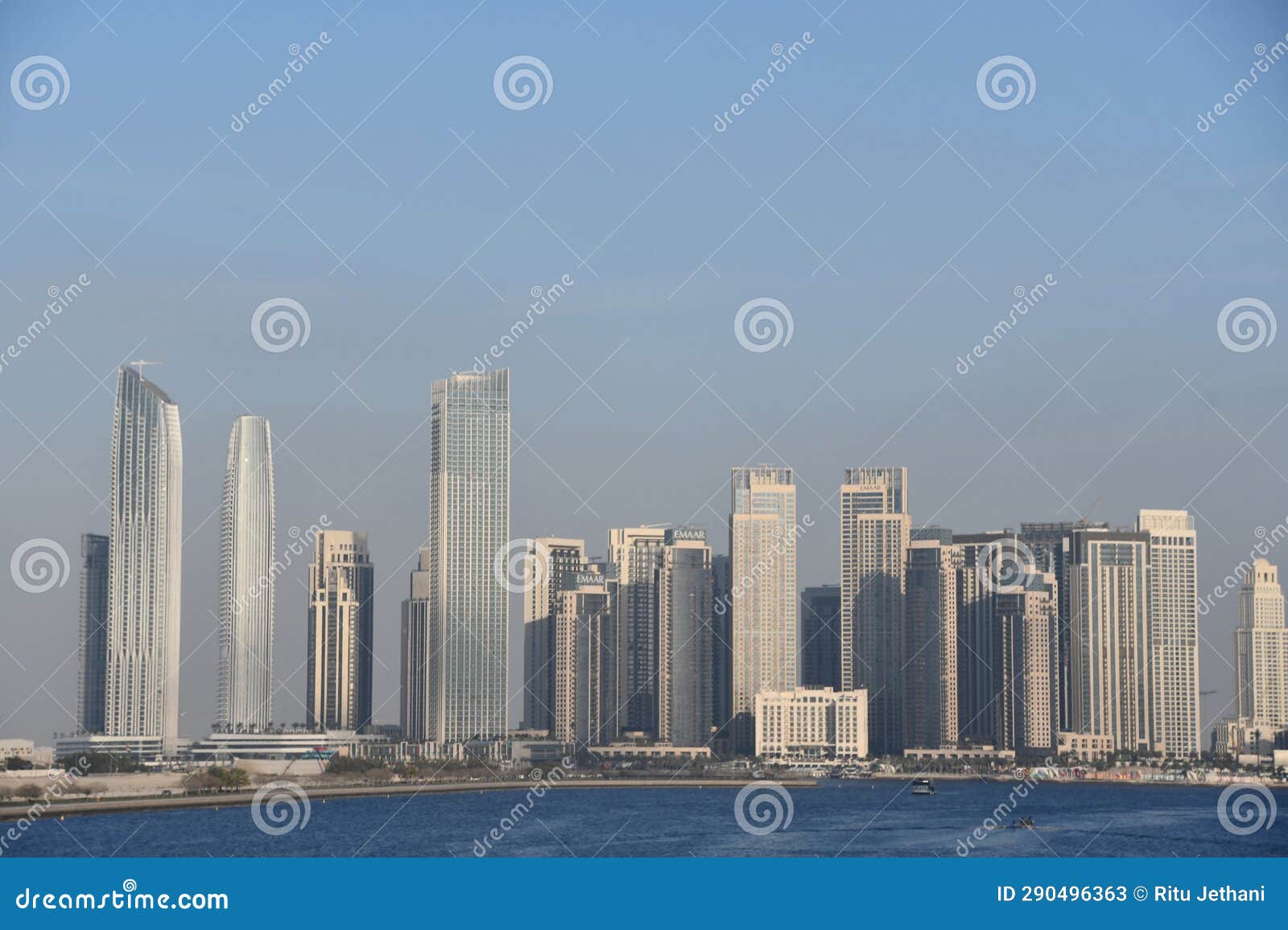 View from the Viewing Point at Dubai Creek Harbour in the UAE Stock ...