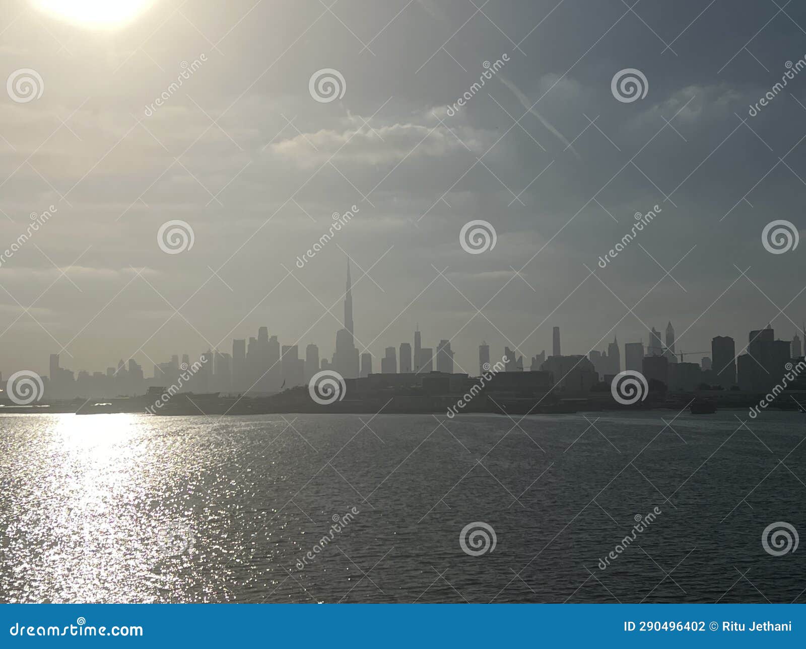 View from the Viewing Point at Dubai Creek Harbour in the UAE Stock ...